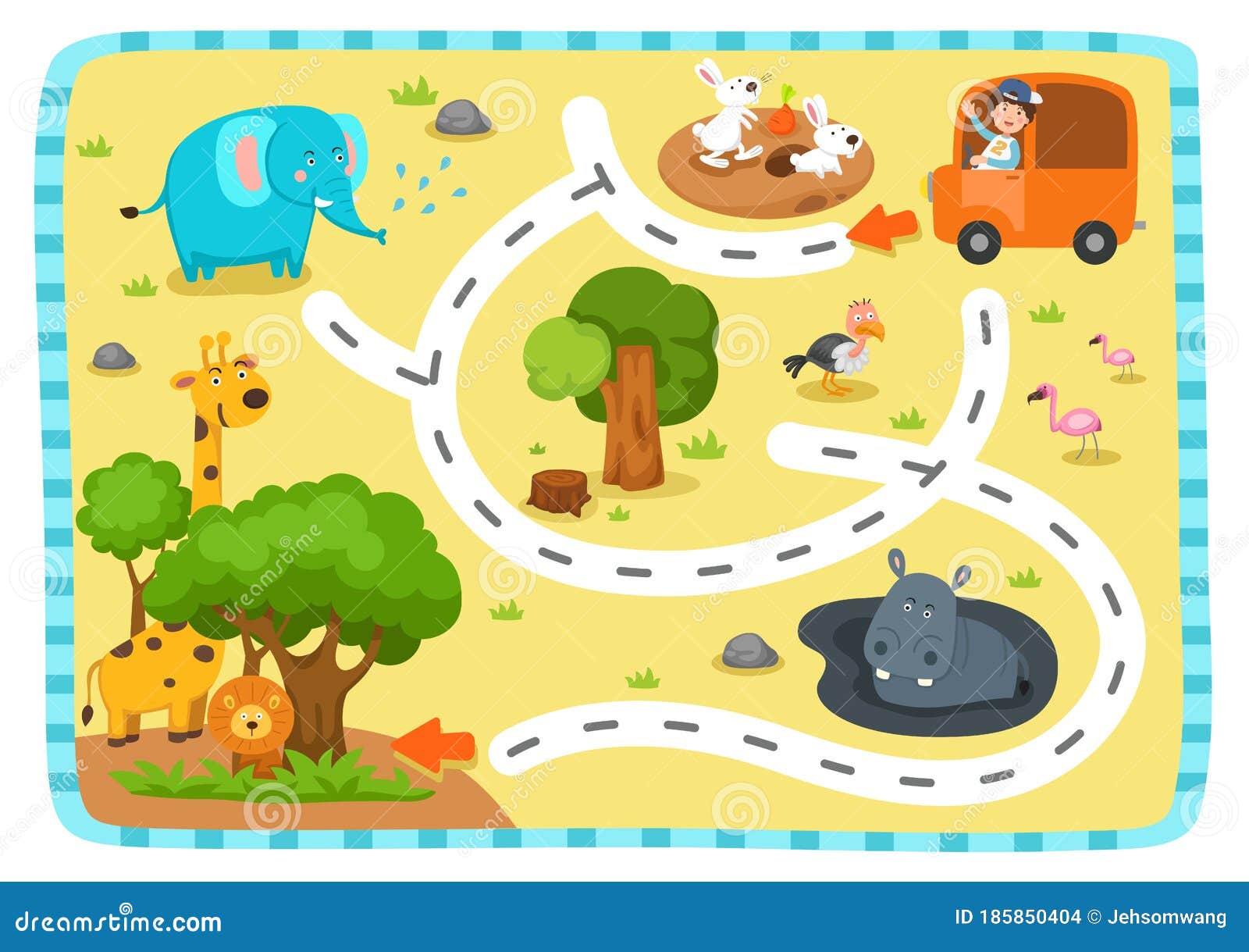 Educational Maze Game for Children Stock Vector - Illustration of ...