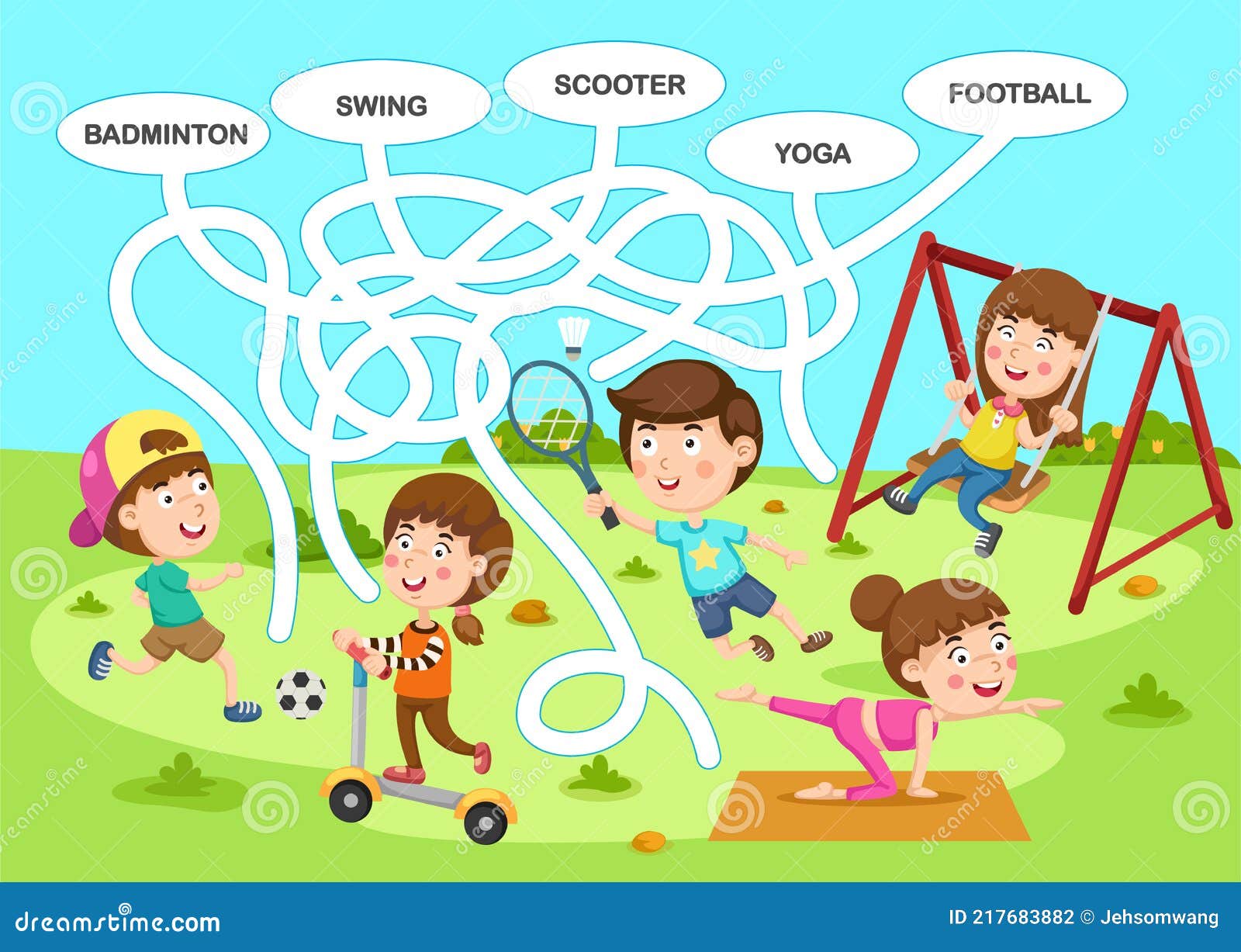 Educational Maze Game for Children Stock Vector - Illustration of ...