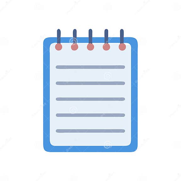 Educational Notepad Icon for Note-Taking Stock Vector - Illustration of ...