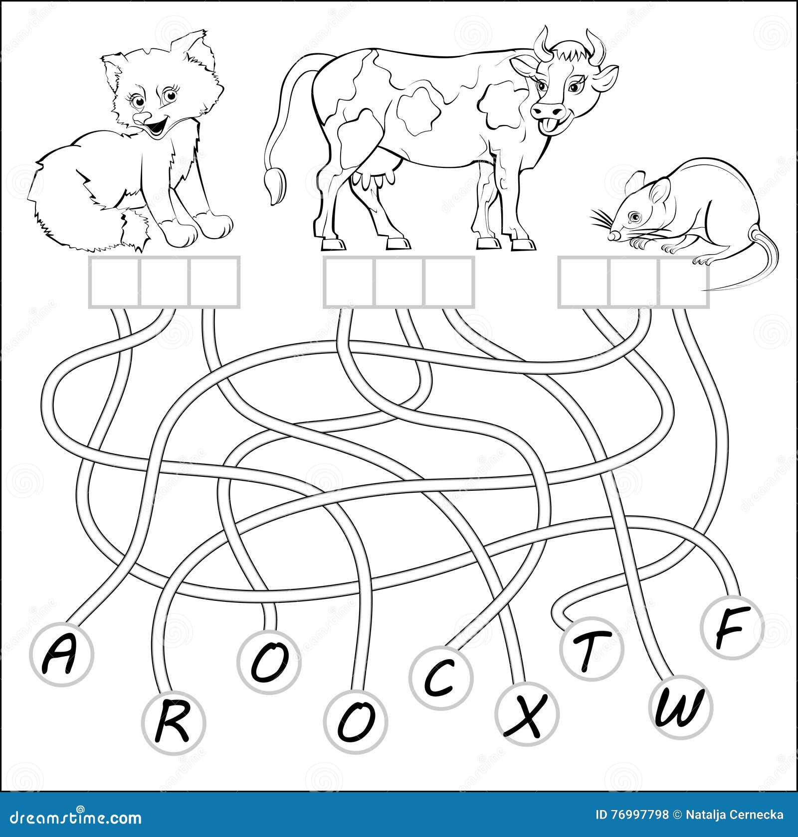 Educational Page for Children with Exercises for Study English Words ...