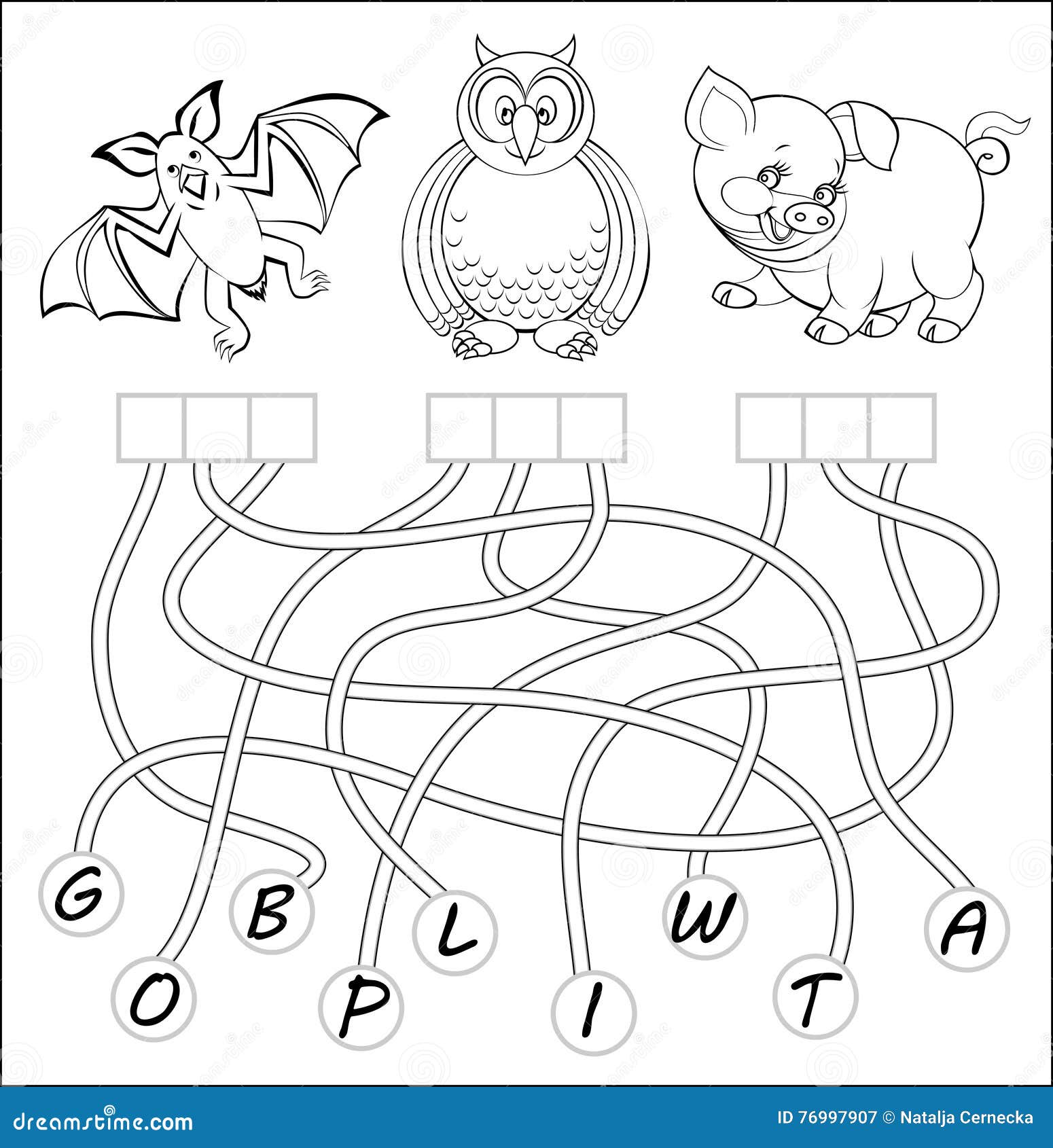 Educational Page for Children with Exercises for Study English Words ...