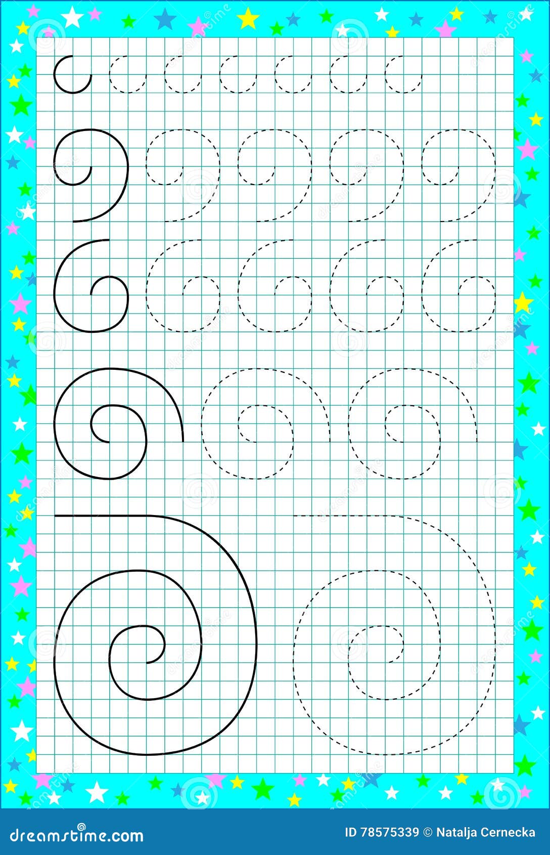 Educational Page for Children on a Square Paper. Stock Vector ...