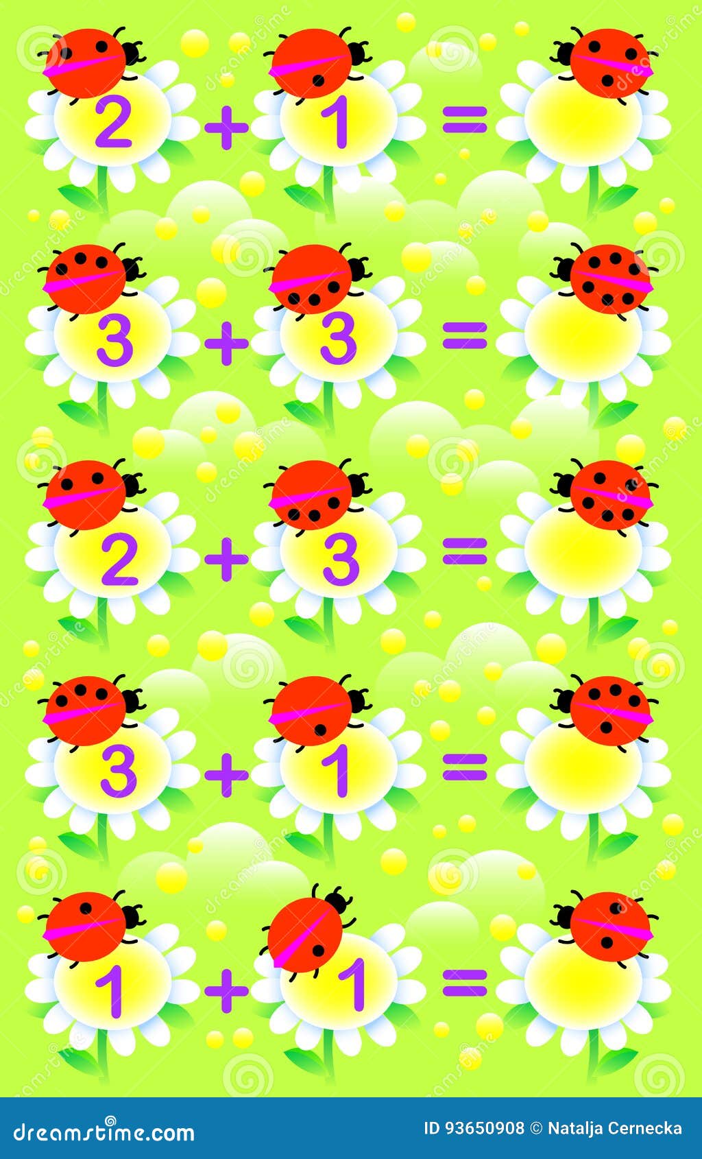 Educational Page with Exercises for Children on Addition. Solve ...