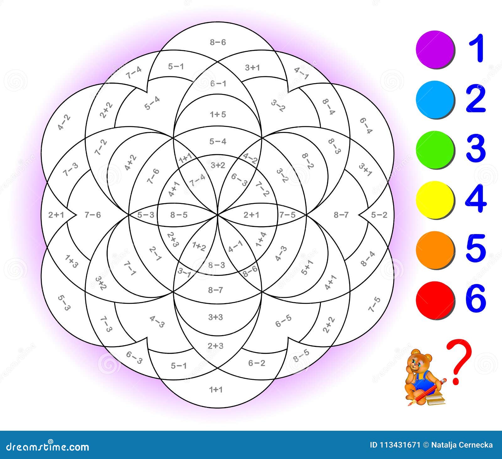 Educational Page with Exercises for Children on Addition and ...