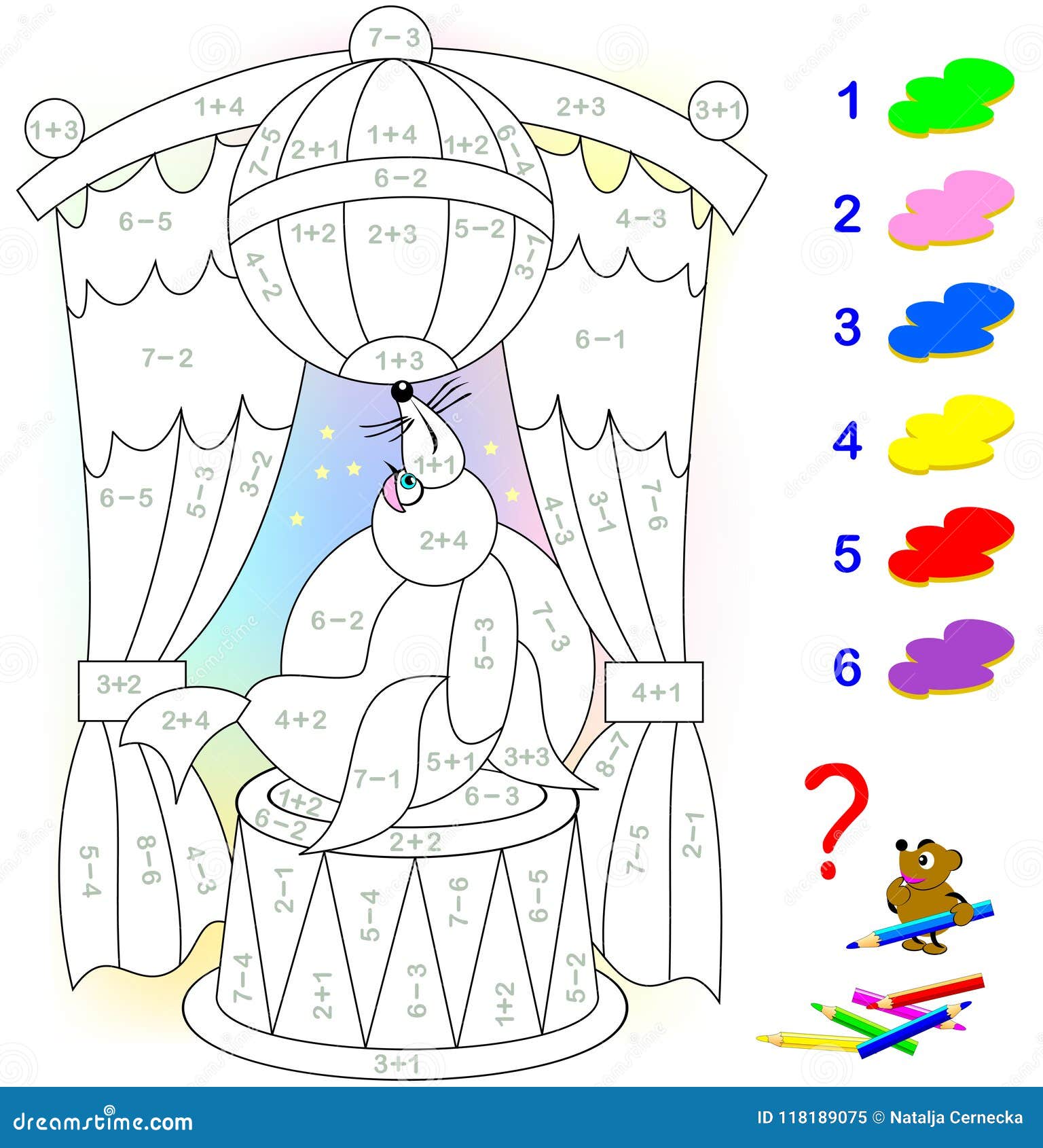 Educational Page with Exercises for Children on Addition and ...