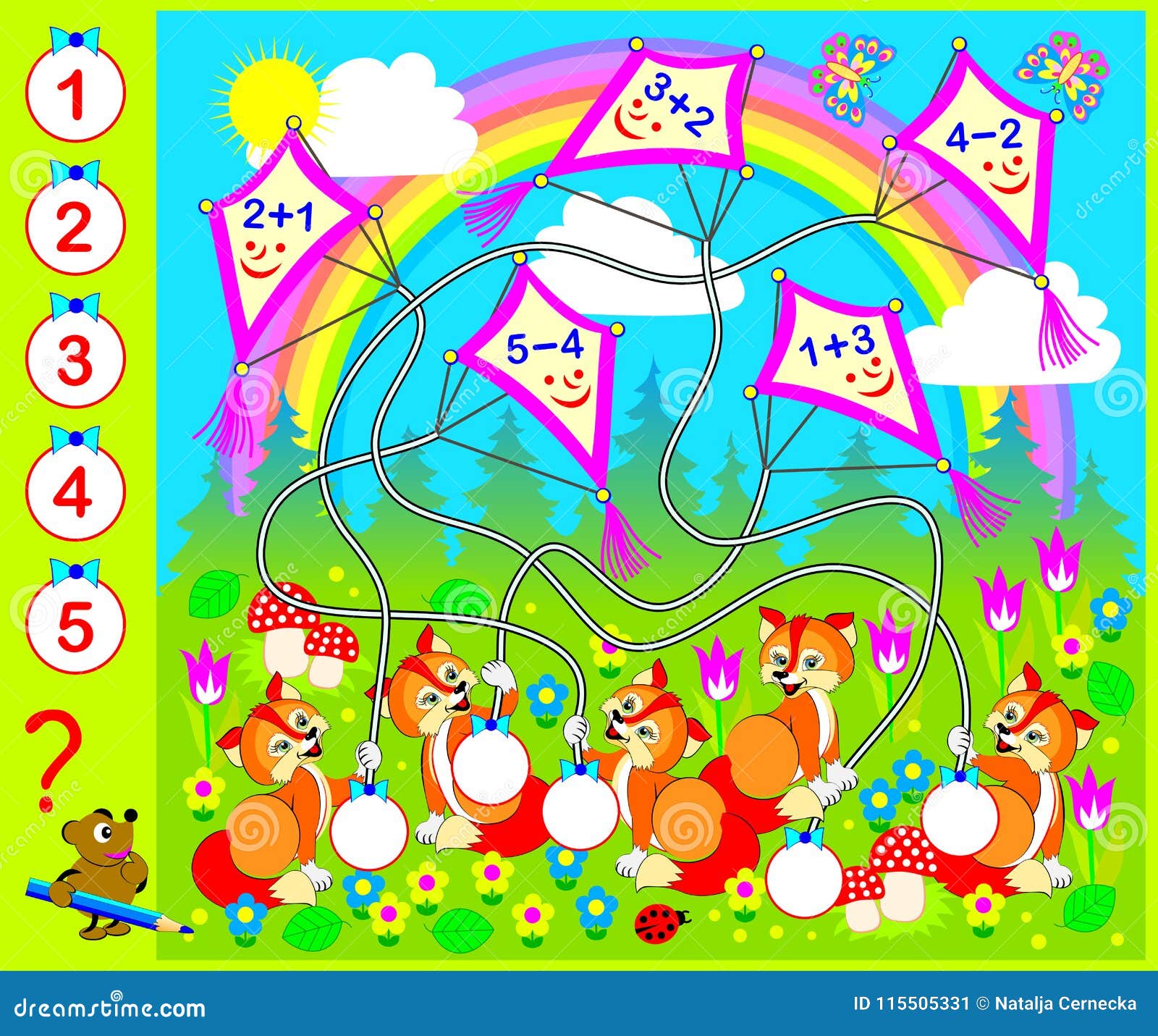 Educational Page with Exercises for Children on Addition and ...