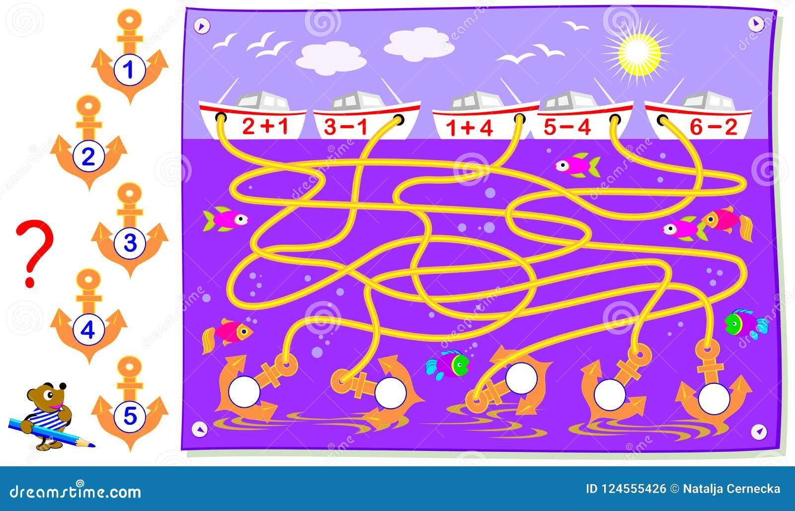 Educational Page with Exercises for Children on Addition and ...