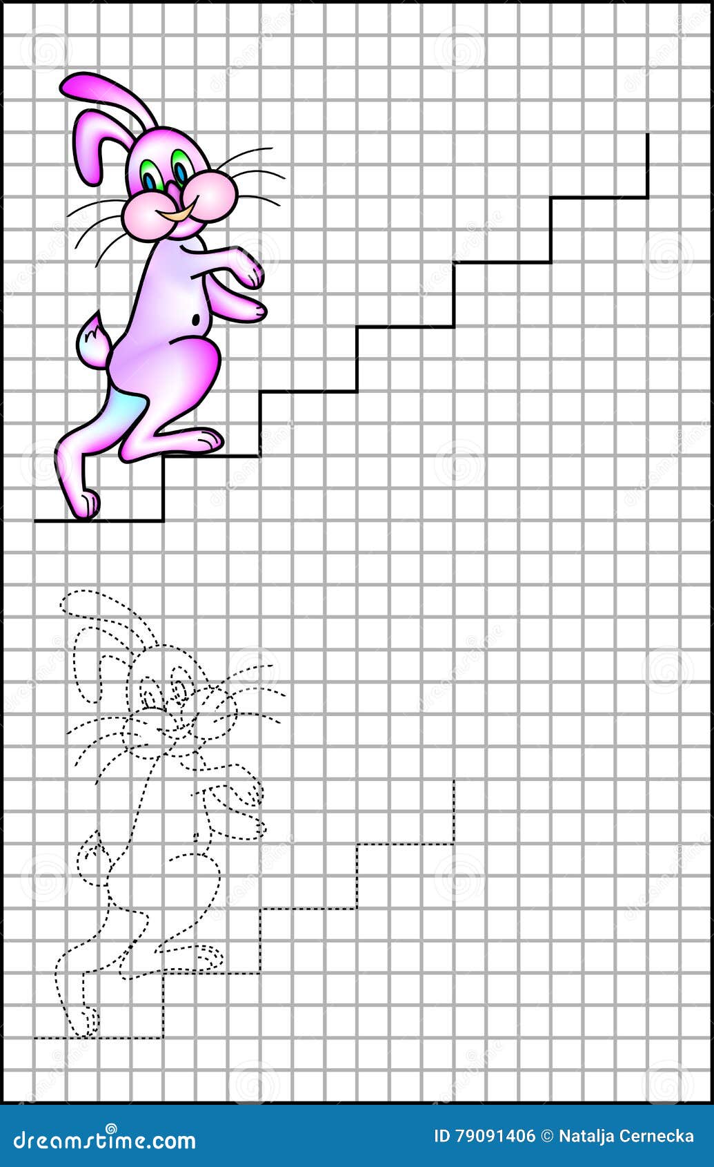 Educational Page with Exercises for Children on a Square Paper. Stock ...