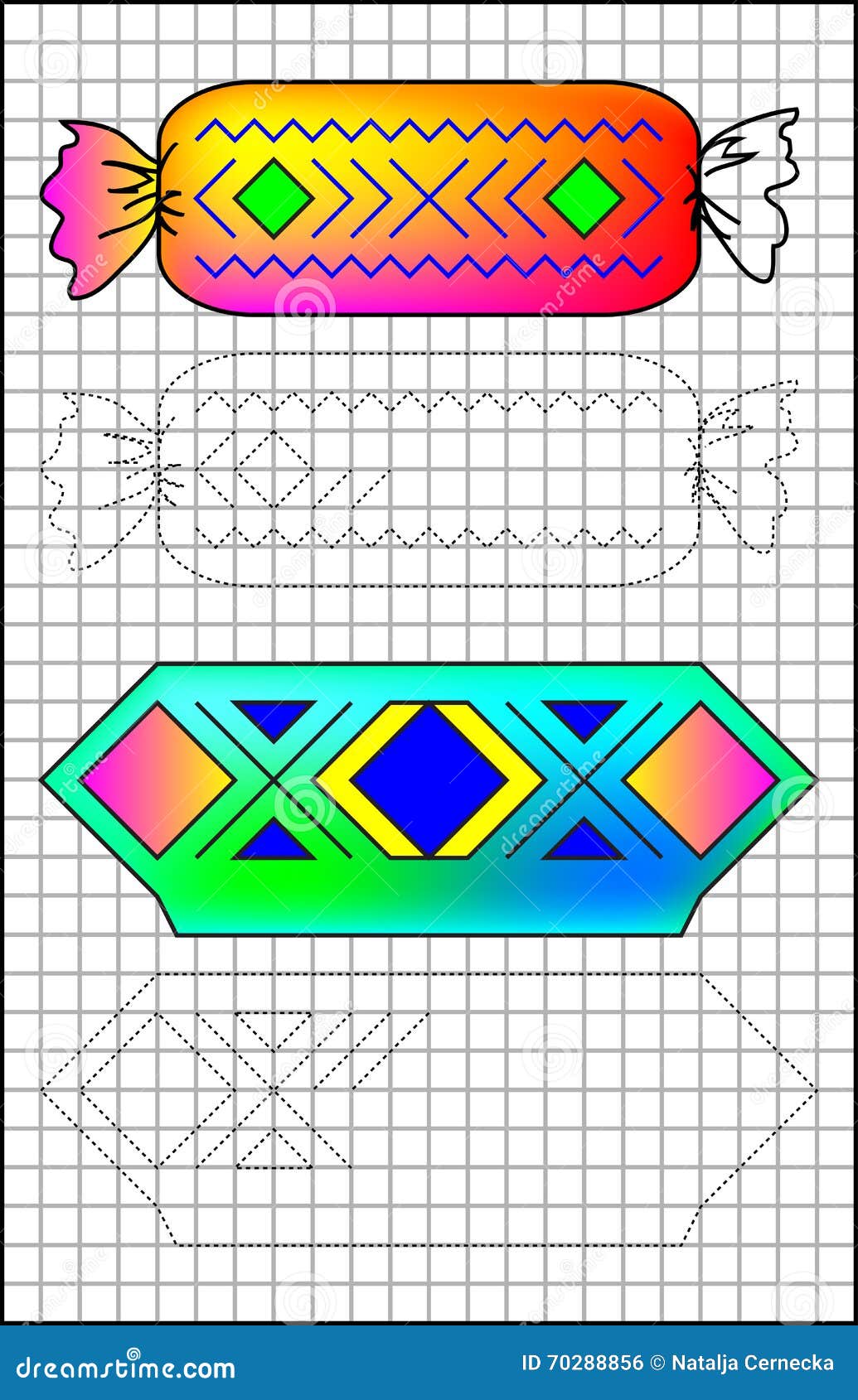 Educational Page with Exercises for Children on a Square Paper. Stock ...