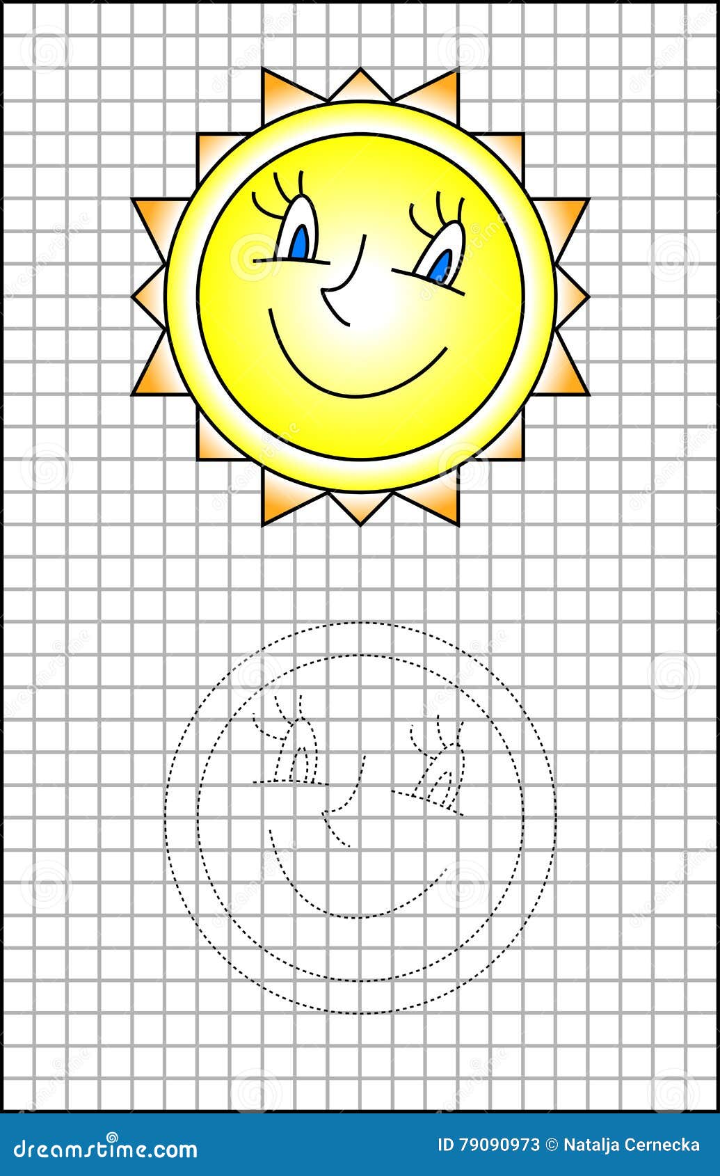 Educational Page with Exercises for Children on a Square Paper. Stock ...