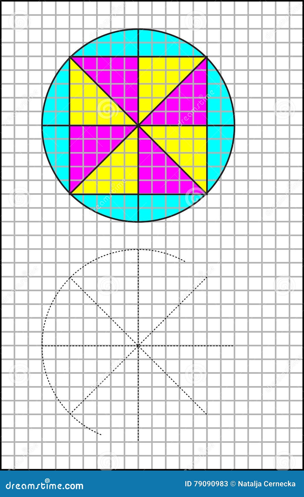 Educational Page with Exercises for Children on a Square Paper. Stock ...