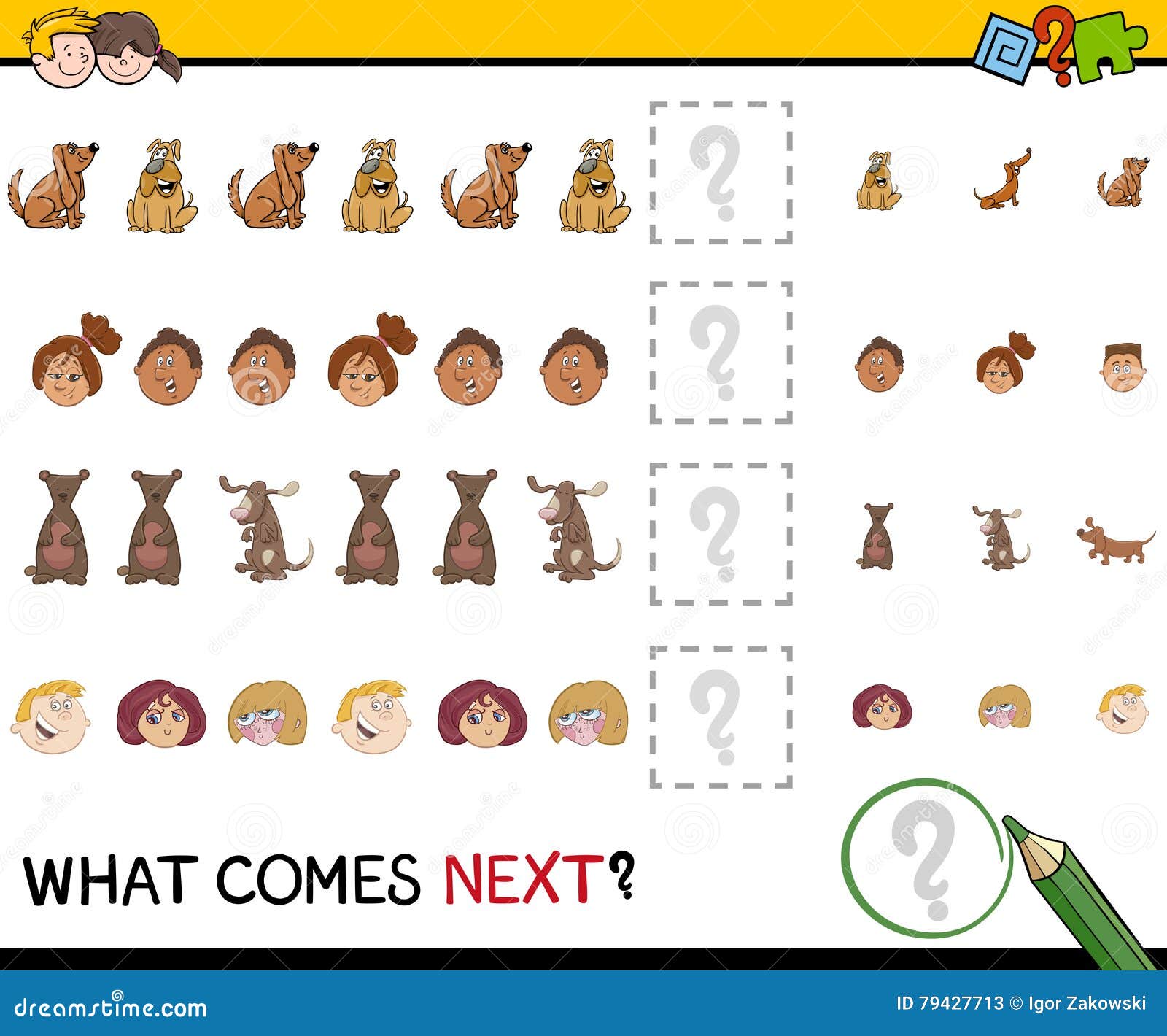 Pattern Activity For Kids And Family. Cartoon Vector | CartoonDealer ...