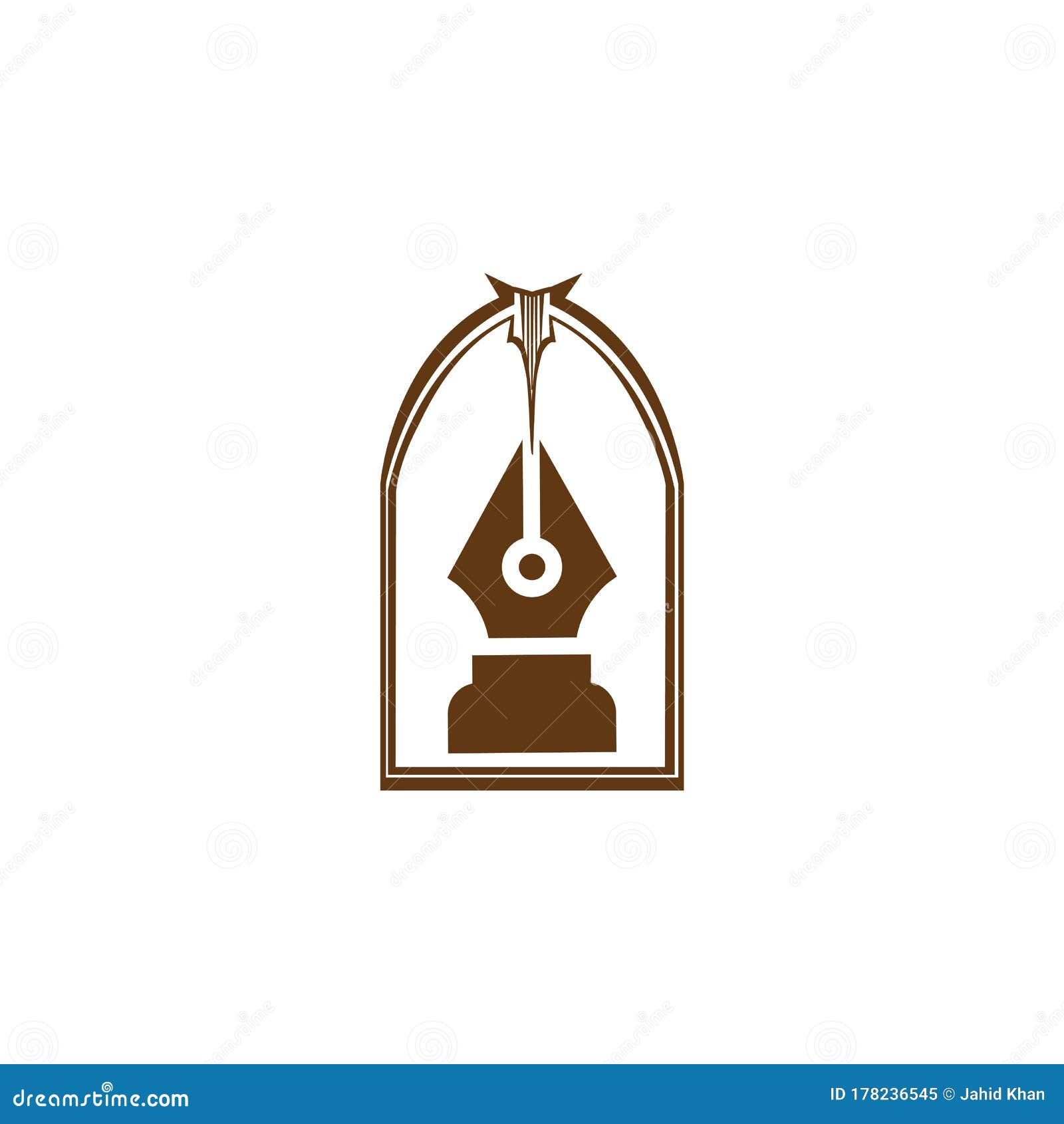 Educational Pen Logo. stock vector. Illustration of institution - 178236545