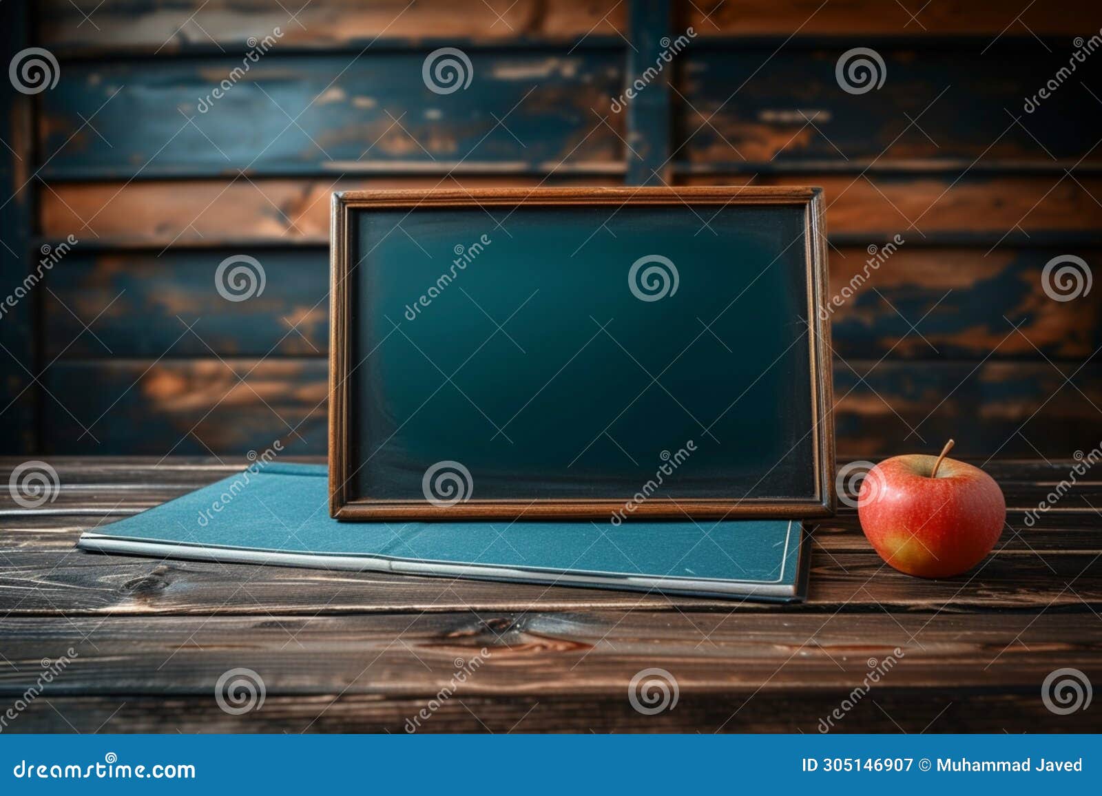 Educational Picture Blackboard and Notebook in a School Environment ...