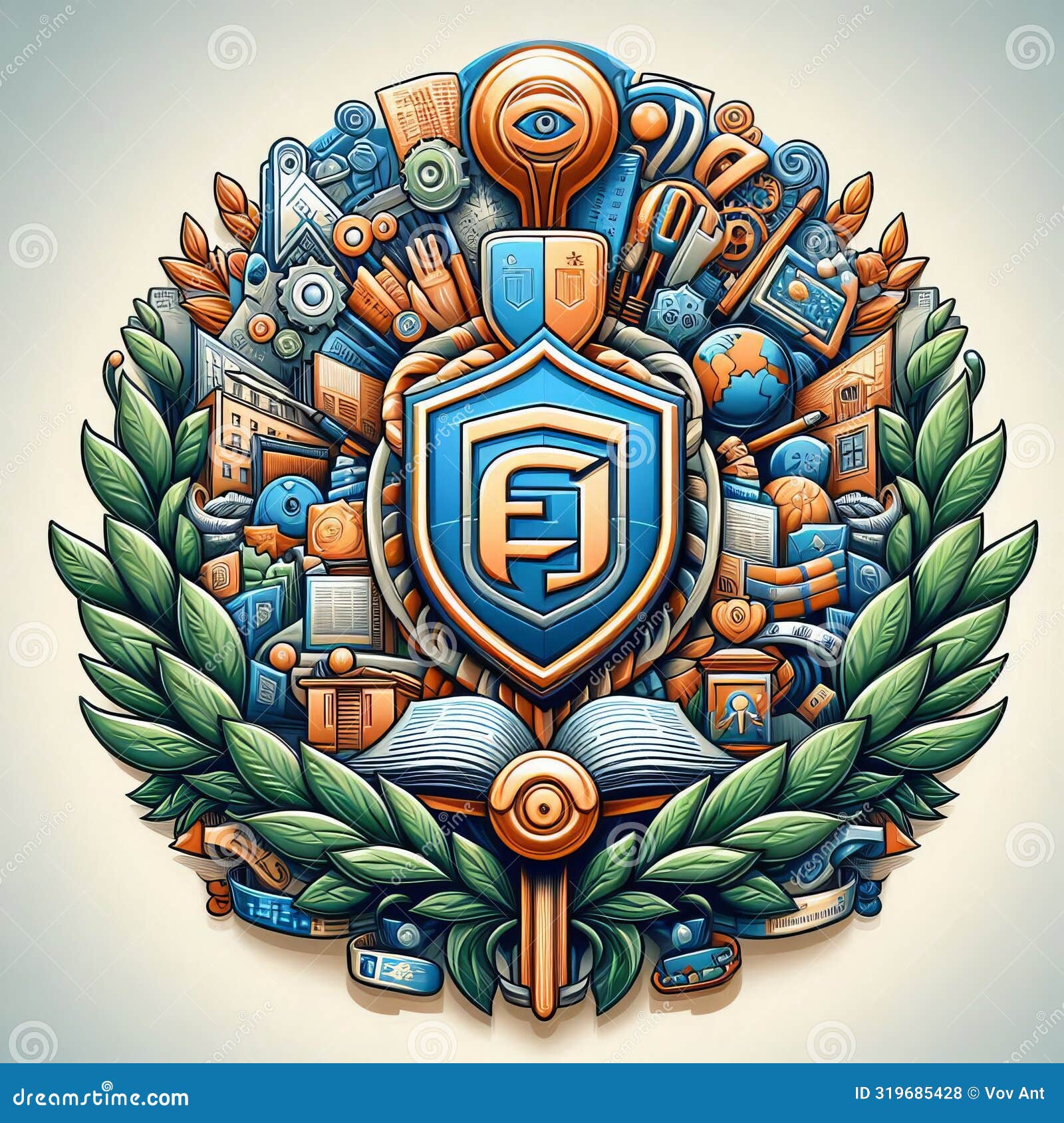 Educational Program Emblem An Emblem Representing Onal Royalty-Free ...