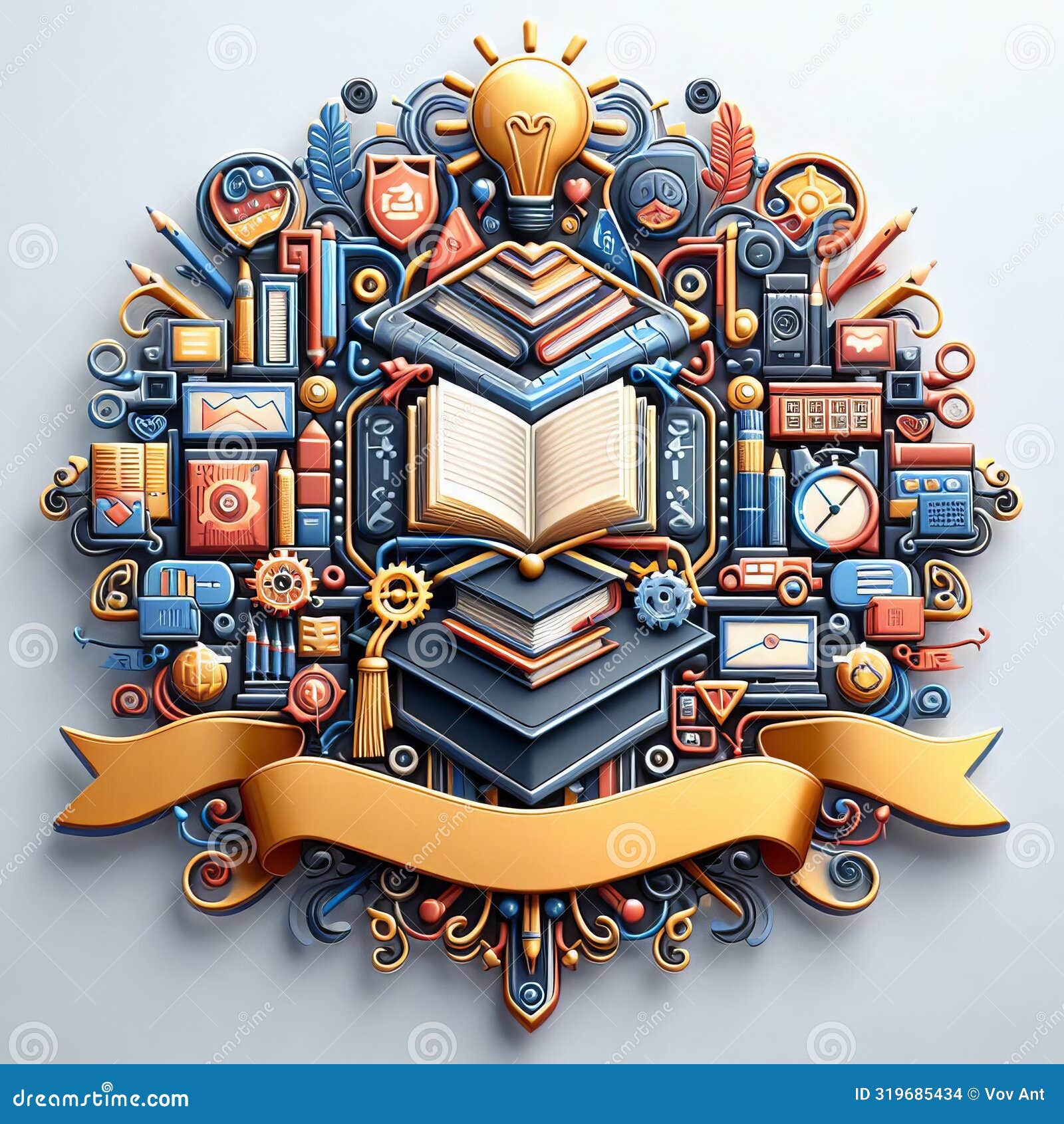 Educational Program Emblem An Emblem Representing Onal Royalty-Free ...