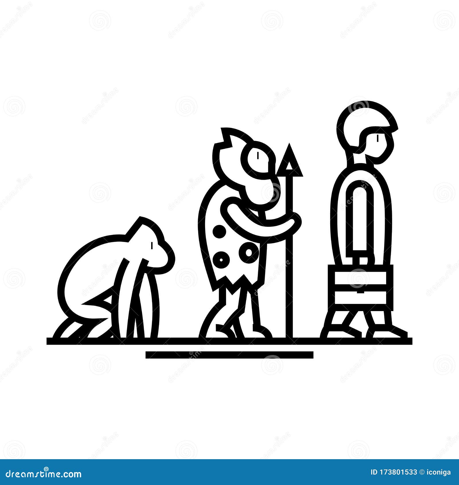 Educational Progress Line Icon, Concept Sign, Outline Vector ...