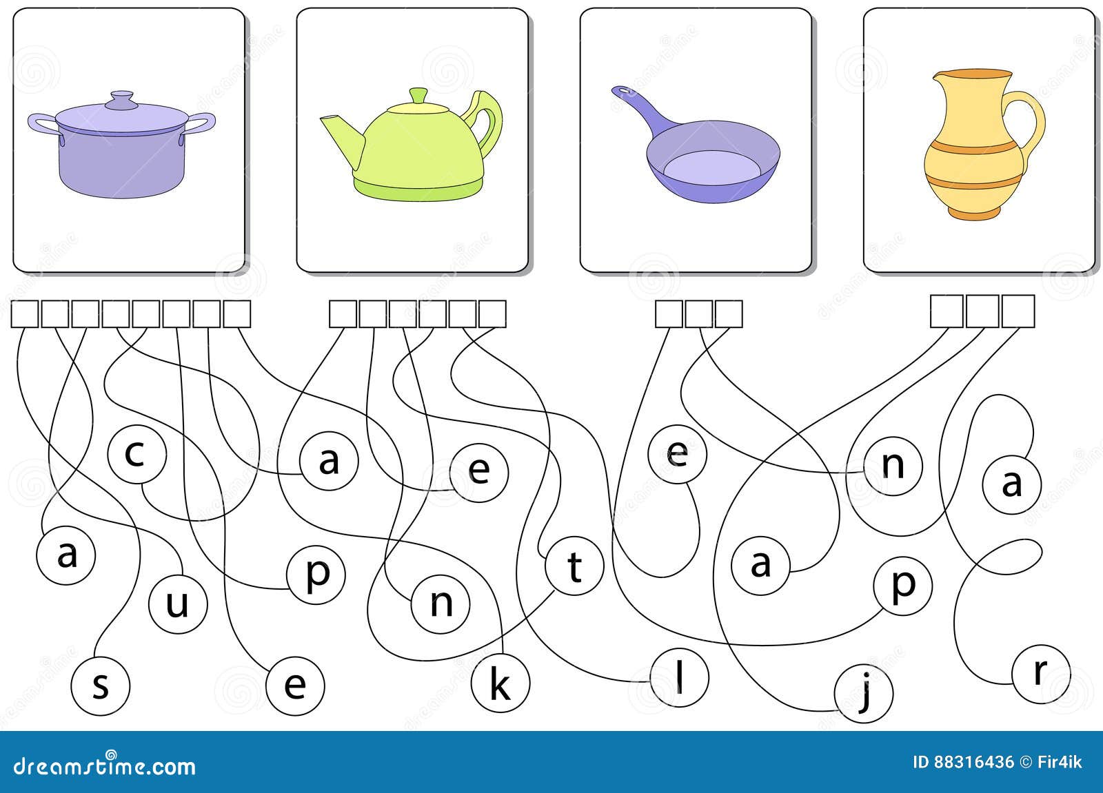 Educational Puzzle Game. Find The Hidden Words Cartoon Vector ...