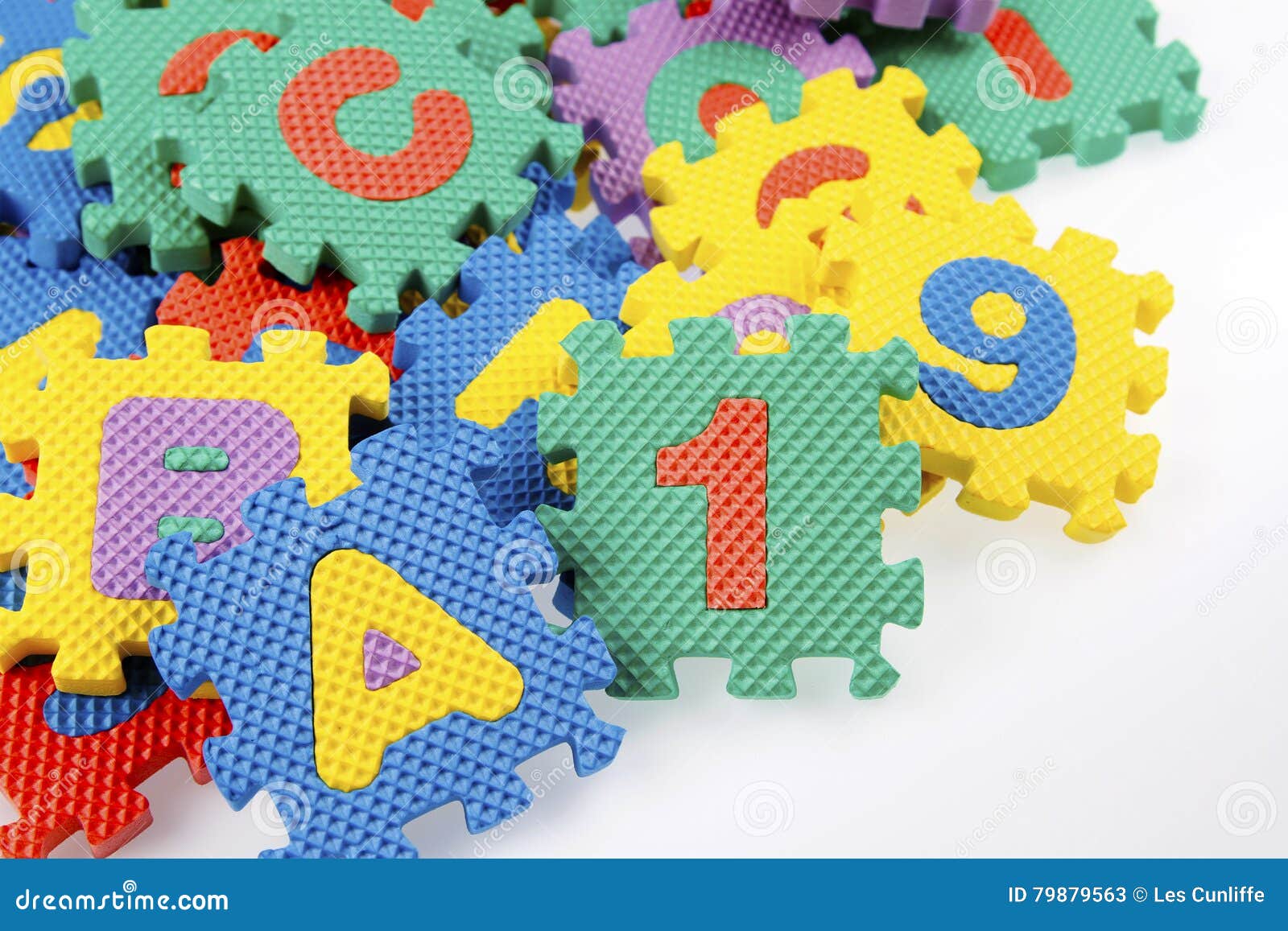 Educational puzzle pieces stock image. Image of indoor - 79879563