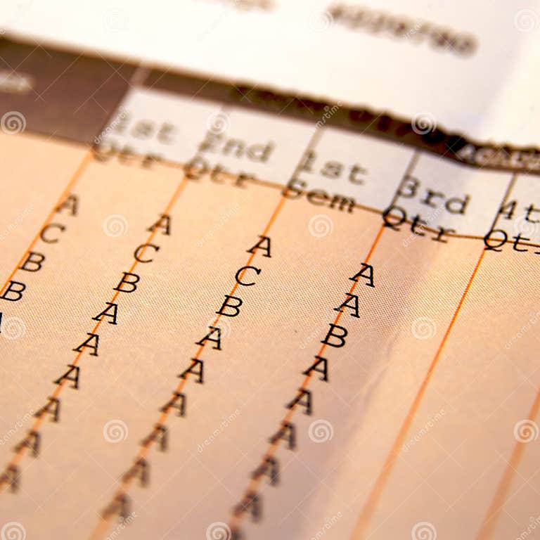 Educational report card stock photo. Image of details - 13687472