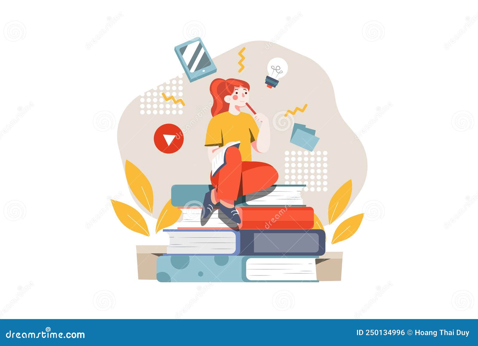 Educational Resource Illustration Concept. Can Use for Web Banner ...