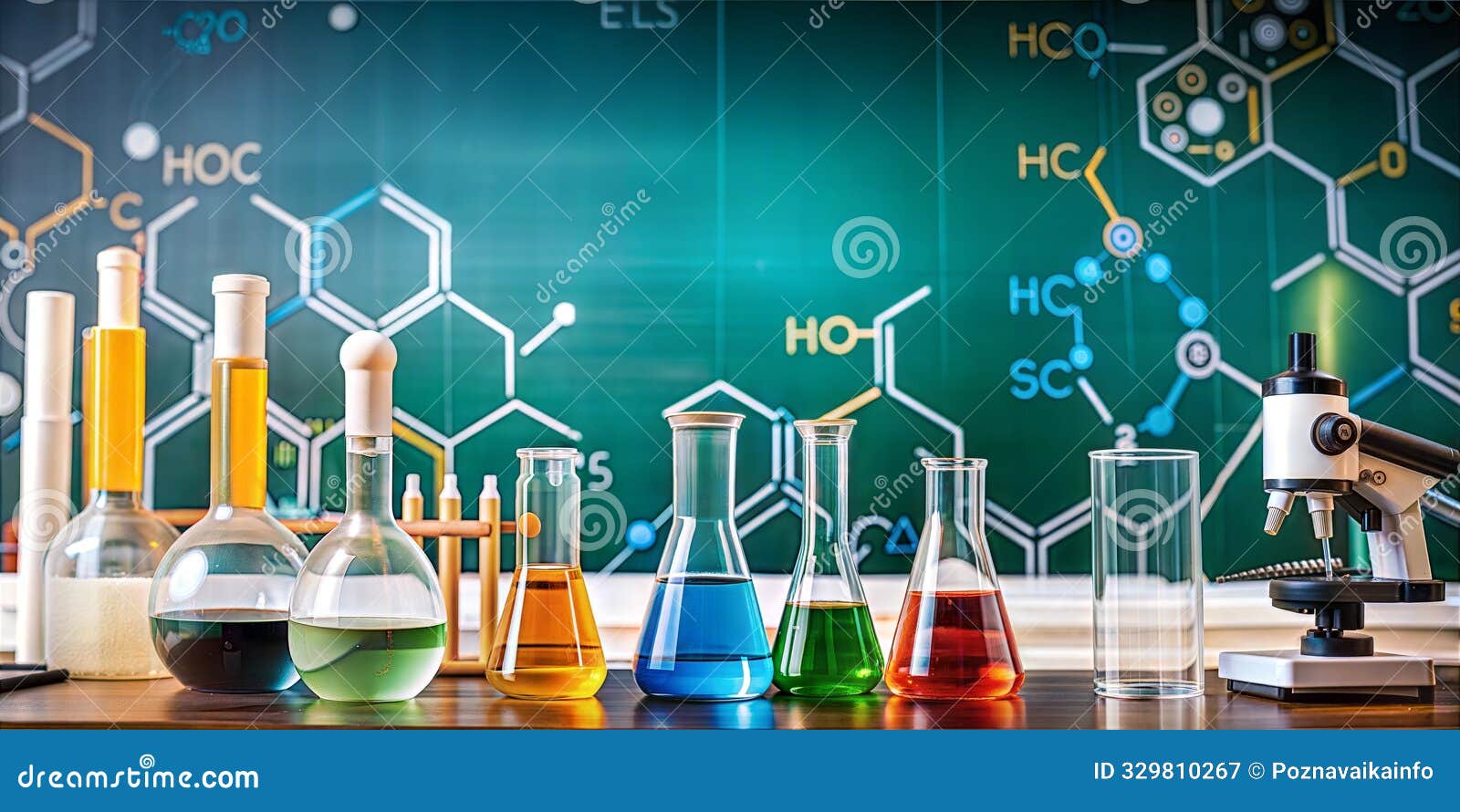 Educational Science Fair Banner with Lab Equipment Stock Image - Image ...