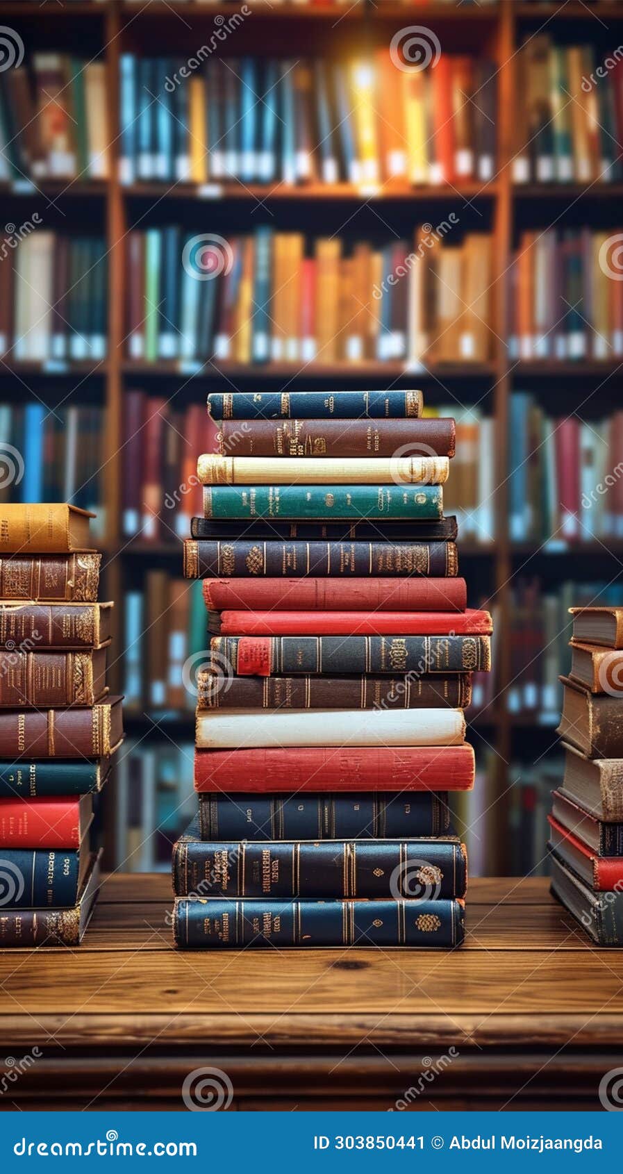 Educational Setting, Library Bookshelf, Back To School, Stack of Books ...