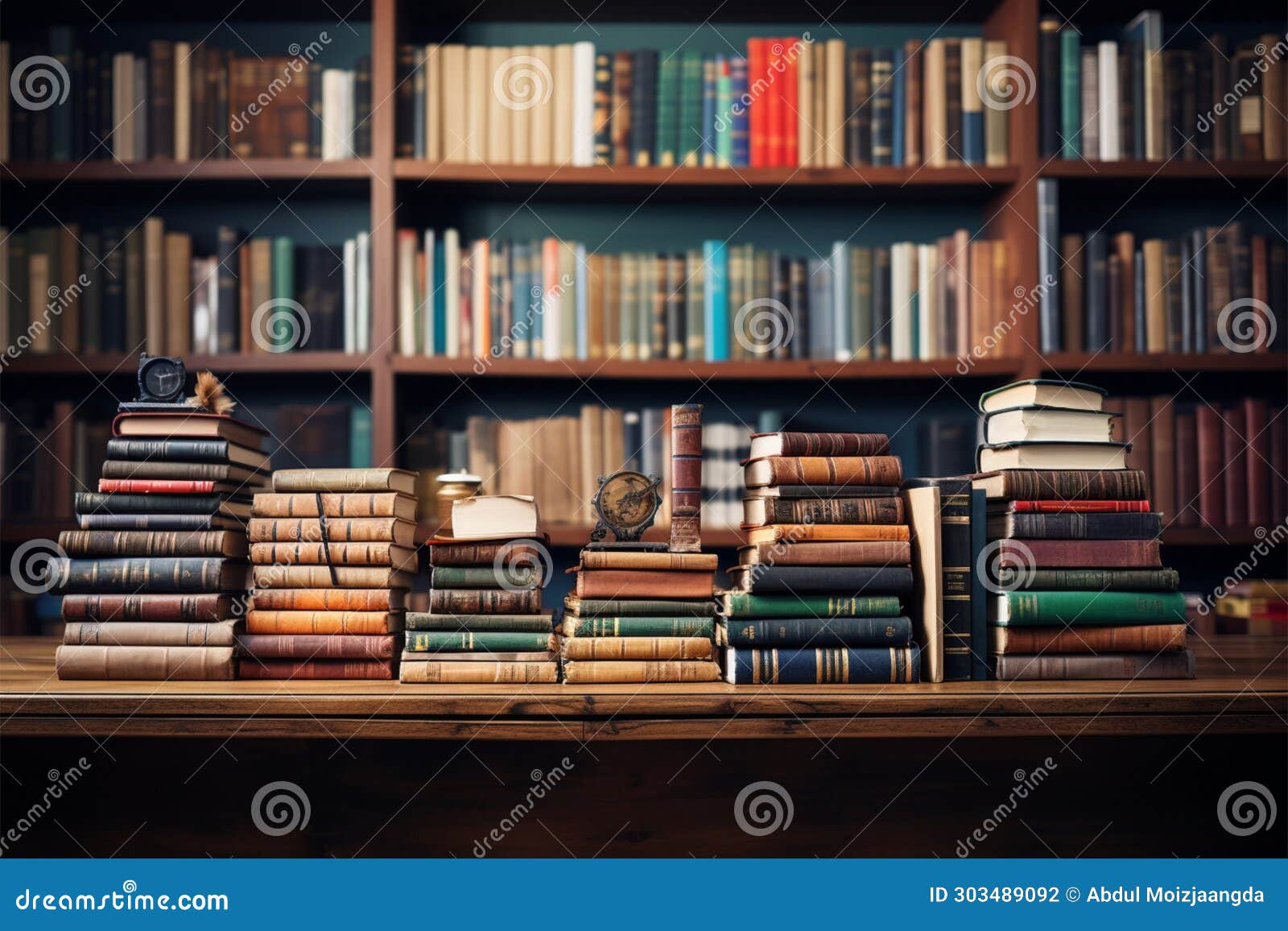 Educational Setting, Library Bookshelf, Back To School, Stack of Books ...
