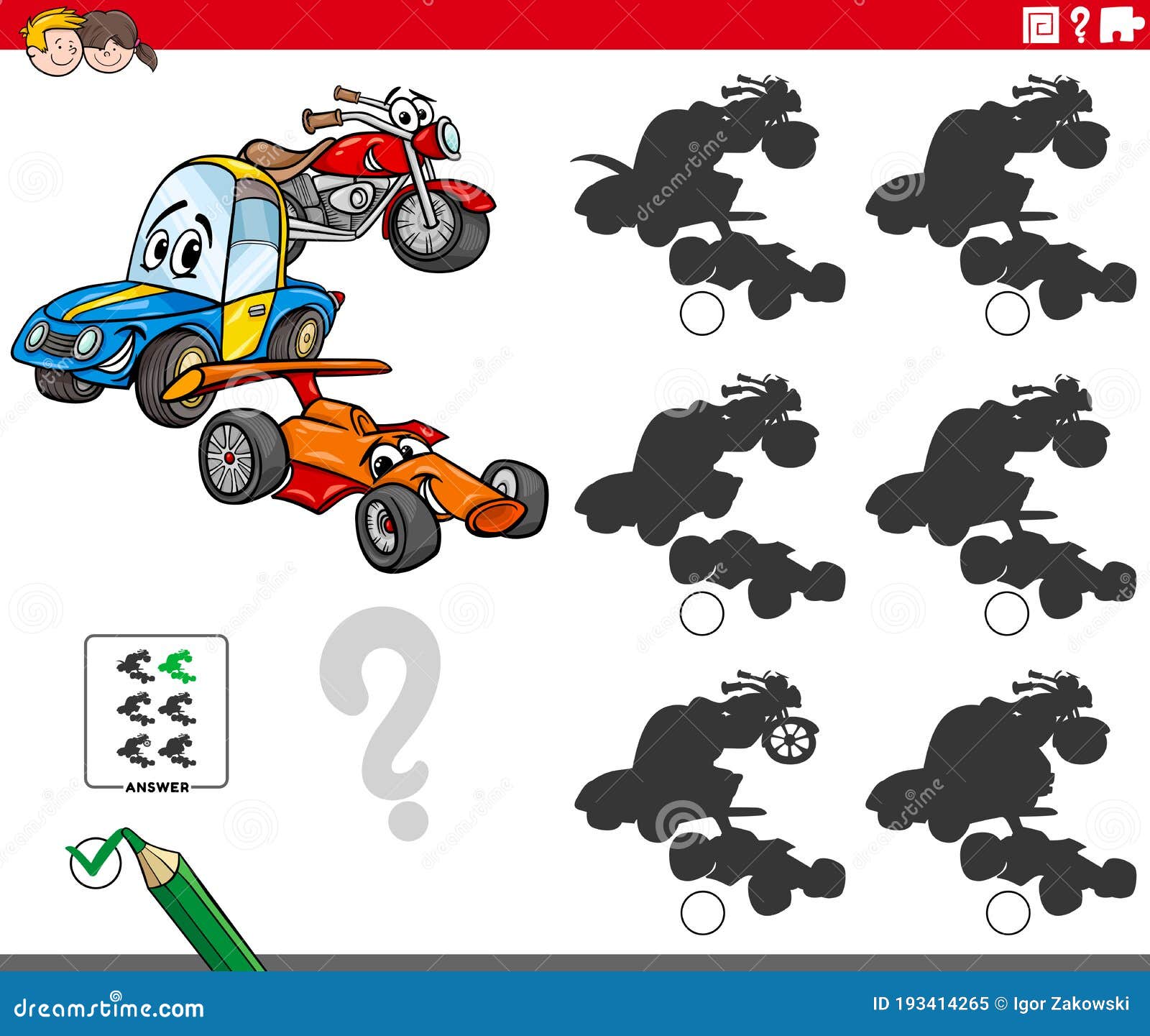 Educational Shadows Game With Cartoon Object Characters | CartoonDealer ...