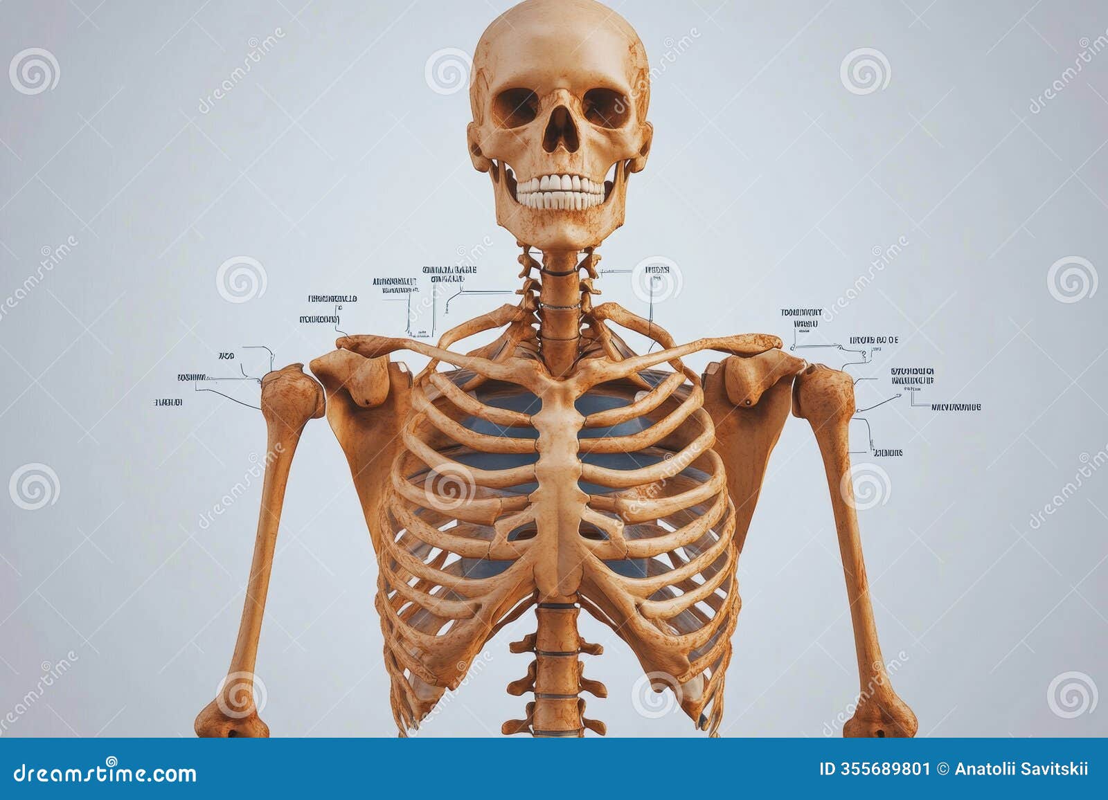 Educational Skeleton Model Highlights Human Anatomy with Labeled Bone ...