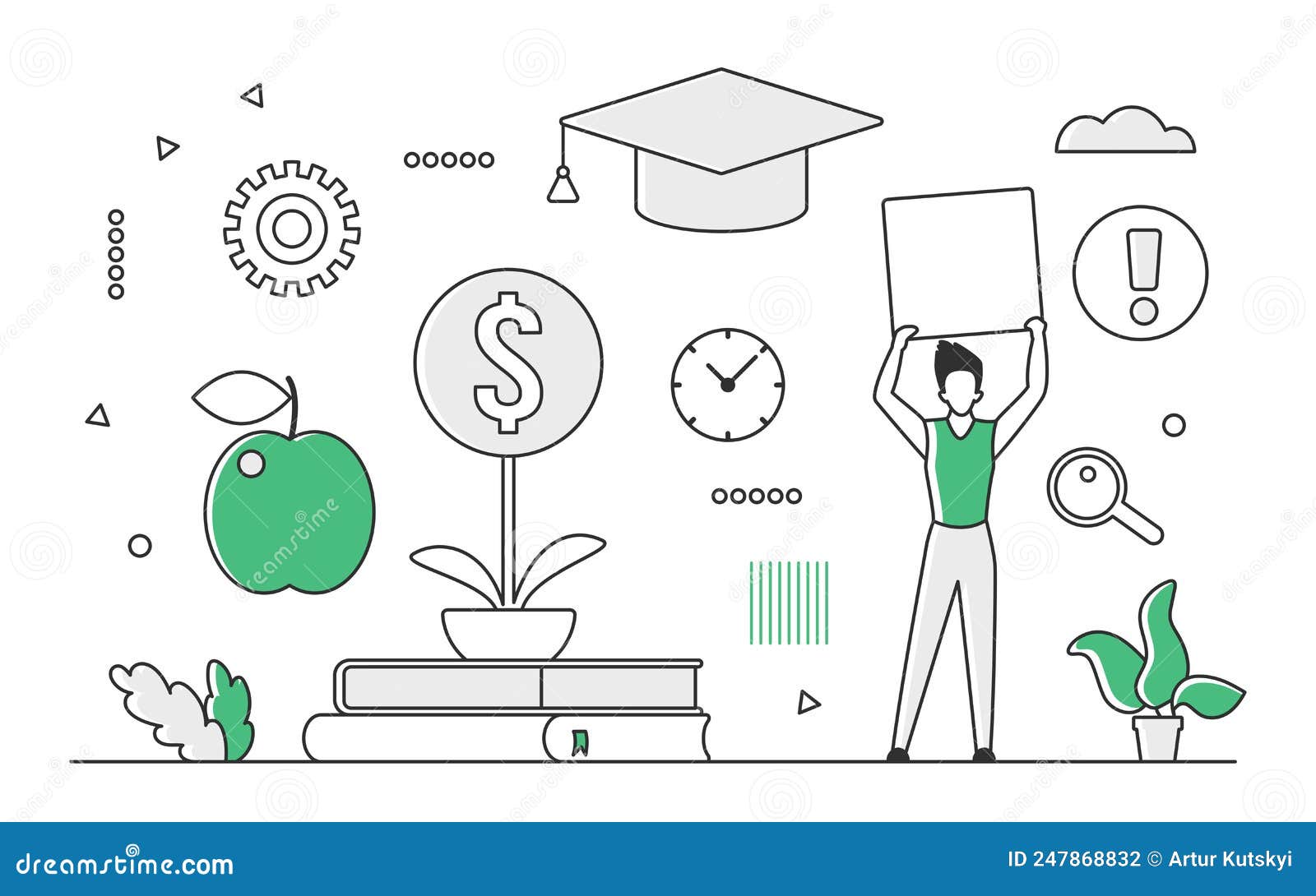 Educational Skills Knowledge Stock Vector - Illustration of smart ...