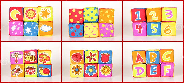 Educational soft cubes stock image. Image of facade, clouds - 23640933