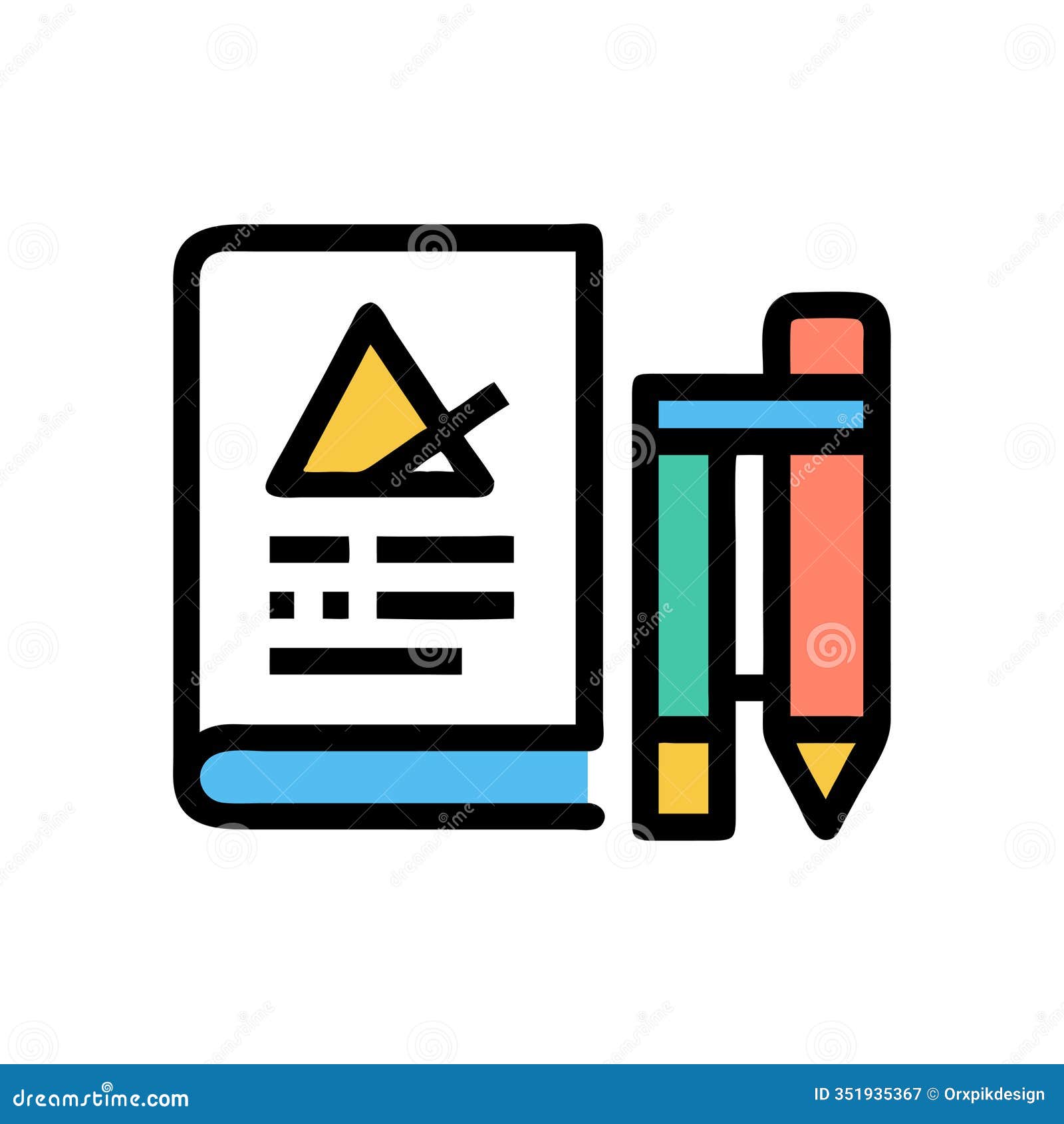 Educational Symbol Icon stock vector. Illustration of vector - 351935367