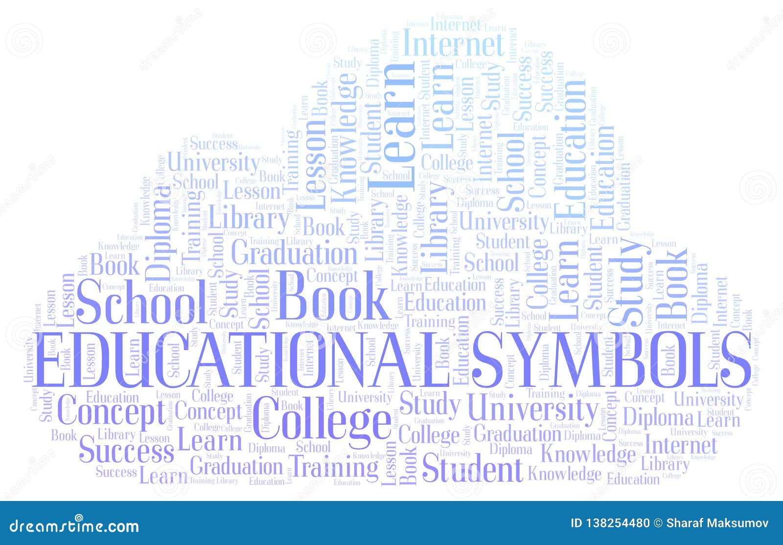Educational Symbols Word Cloud Stock Illustration - Illustration of ...