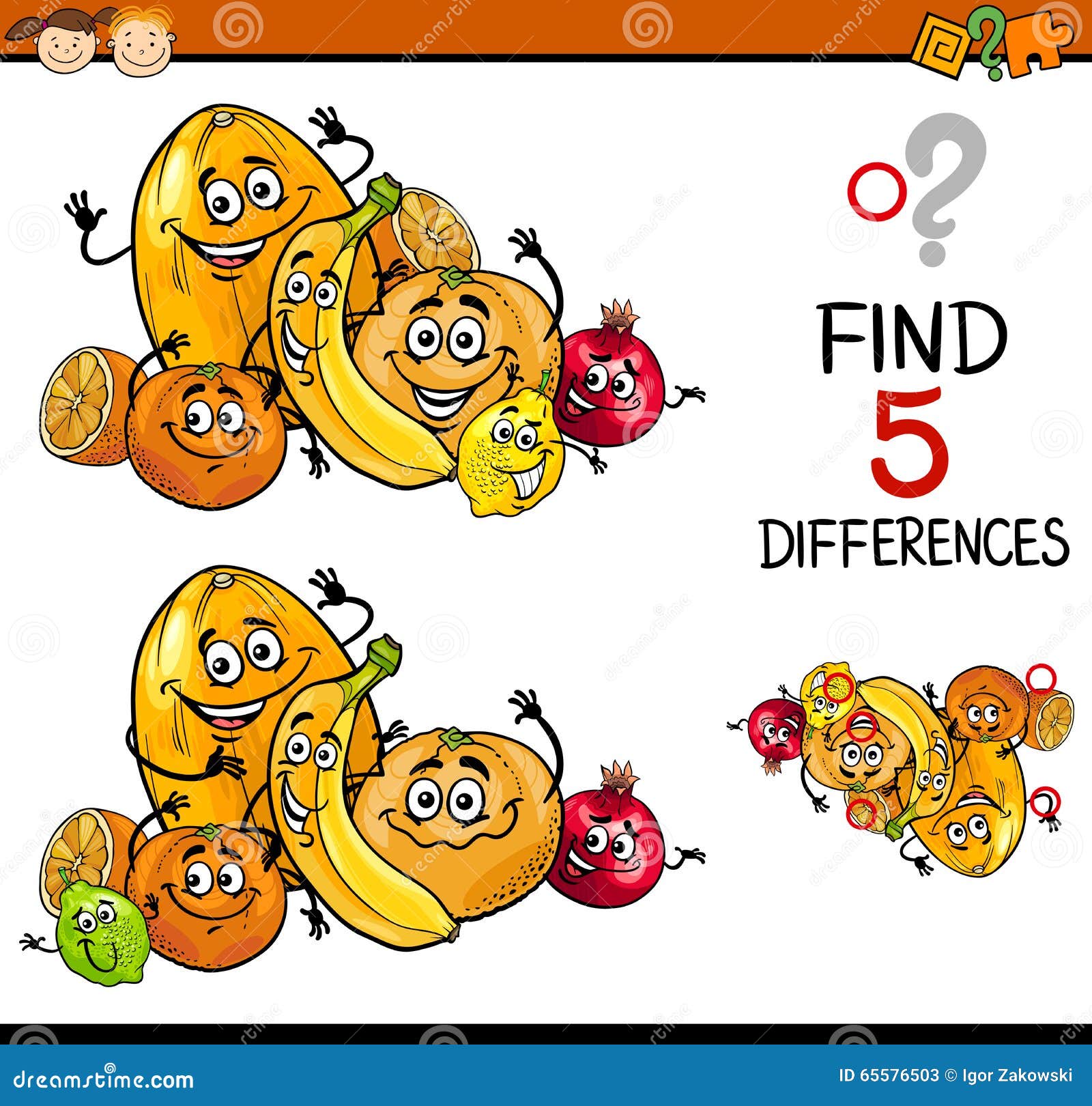 Task Of Differences Cartoon Vector Illustration | CartoonDealer.com ...