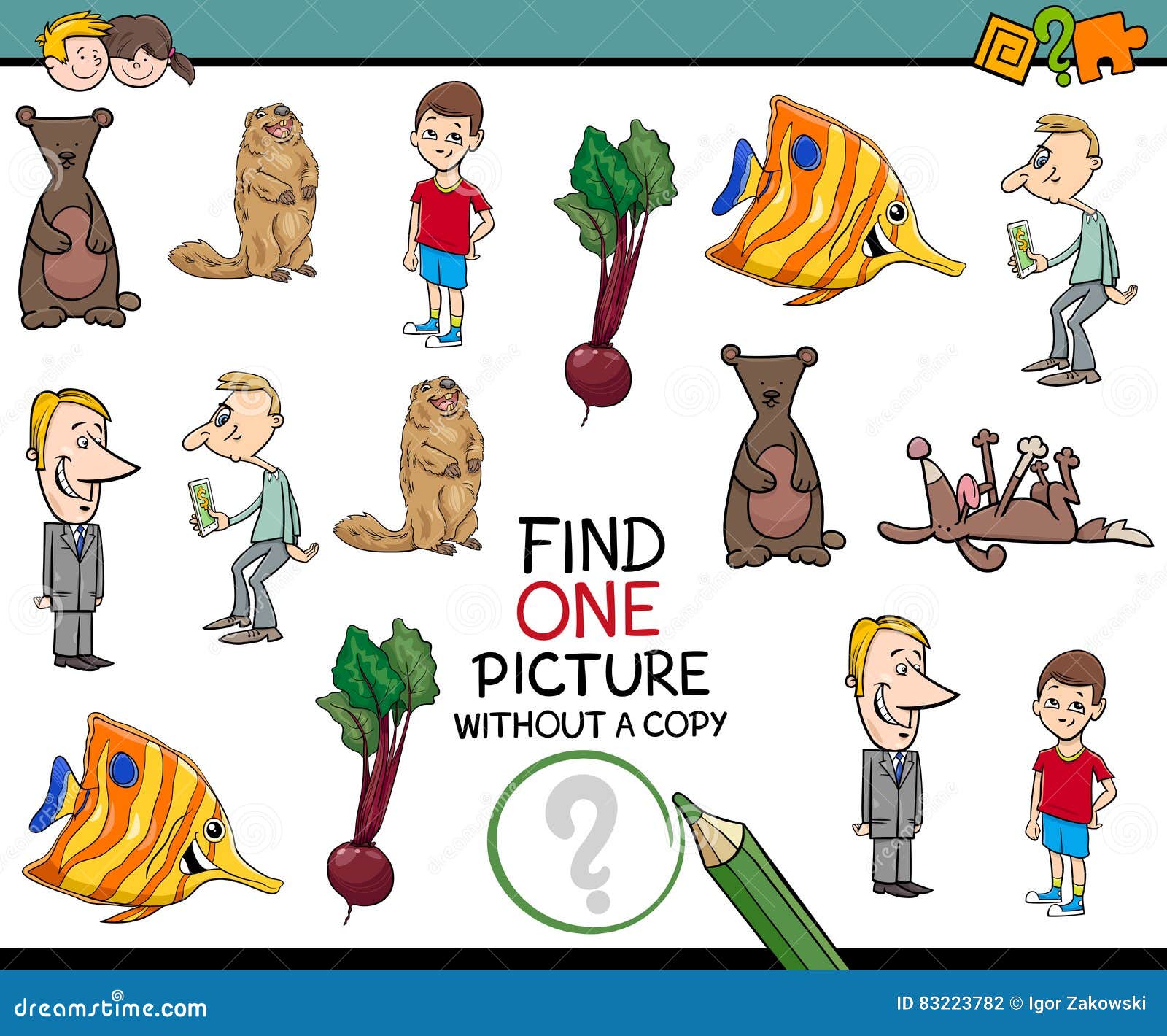 Educational task for kids stock vector. Illustration of funny - 83223782