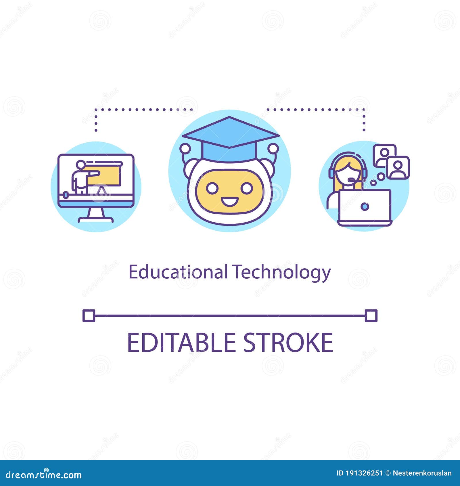 Educational Technology Concept Icon Stock Vector - Illustration of ...