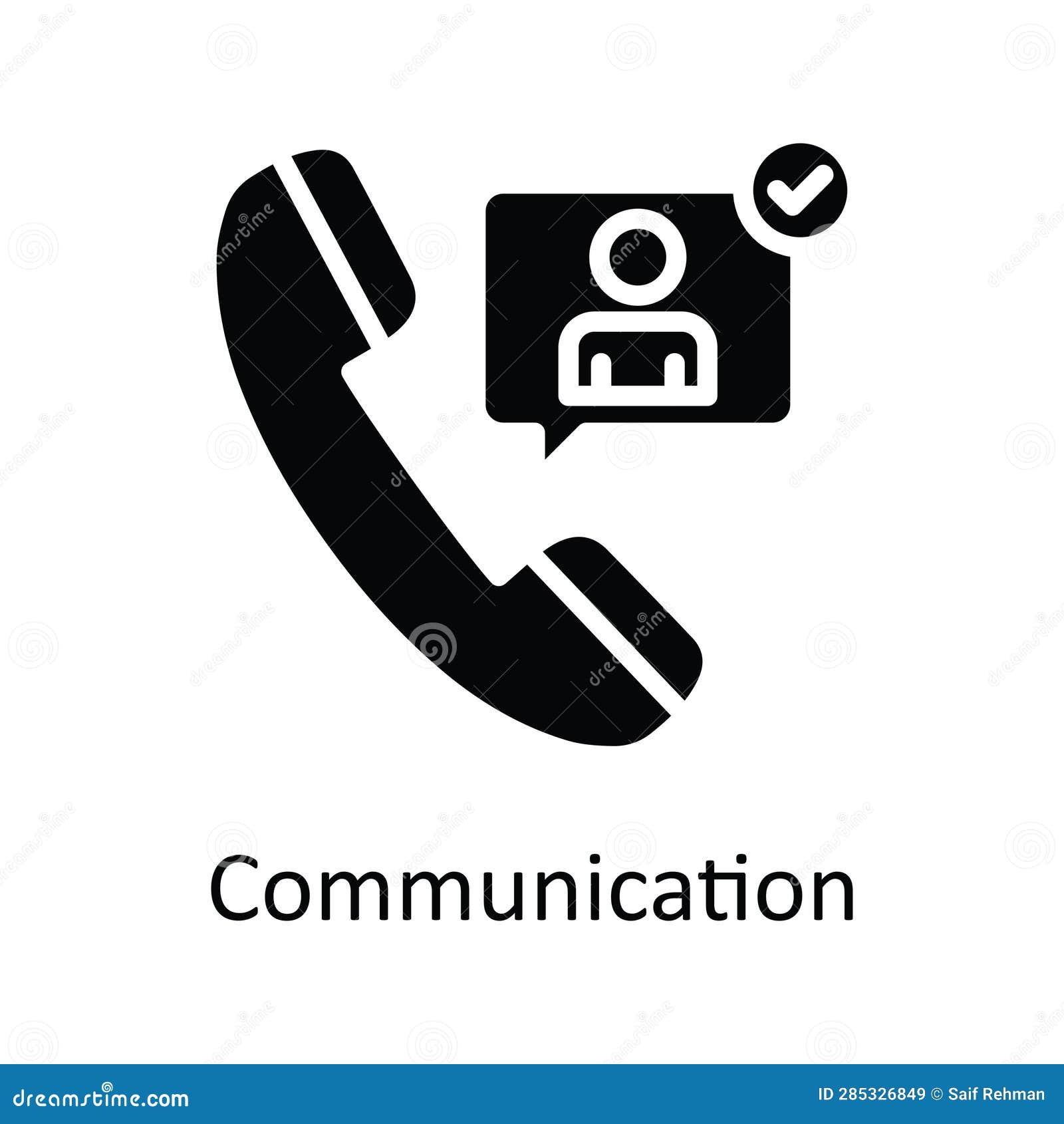 Communication Vector Solid Icon Design Illustration. Educational ...