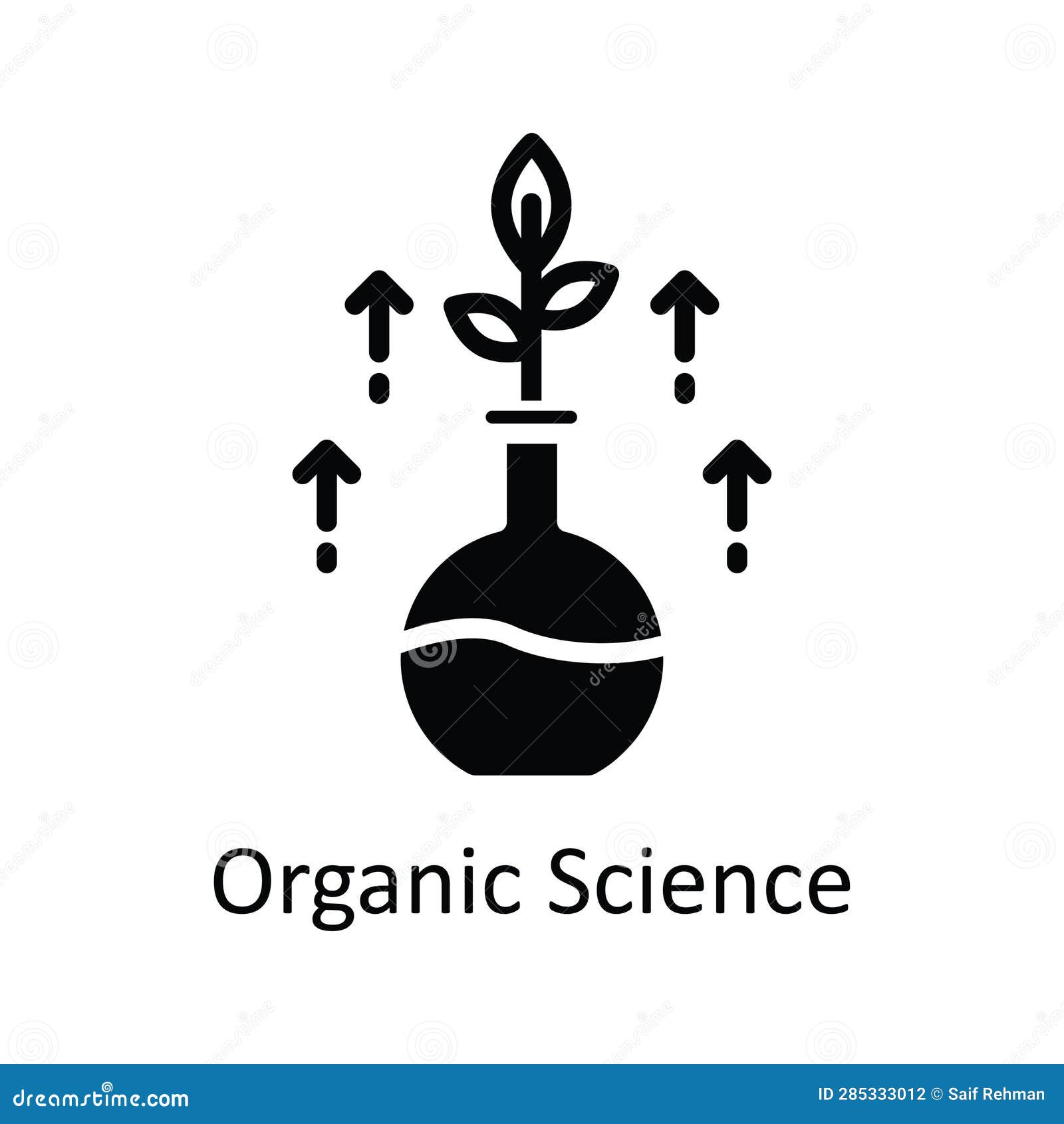 Organic Science Vector Solid Icon Design Illustration. Educational ...