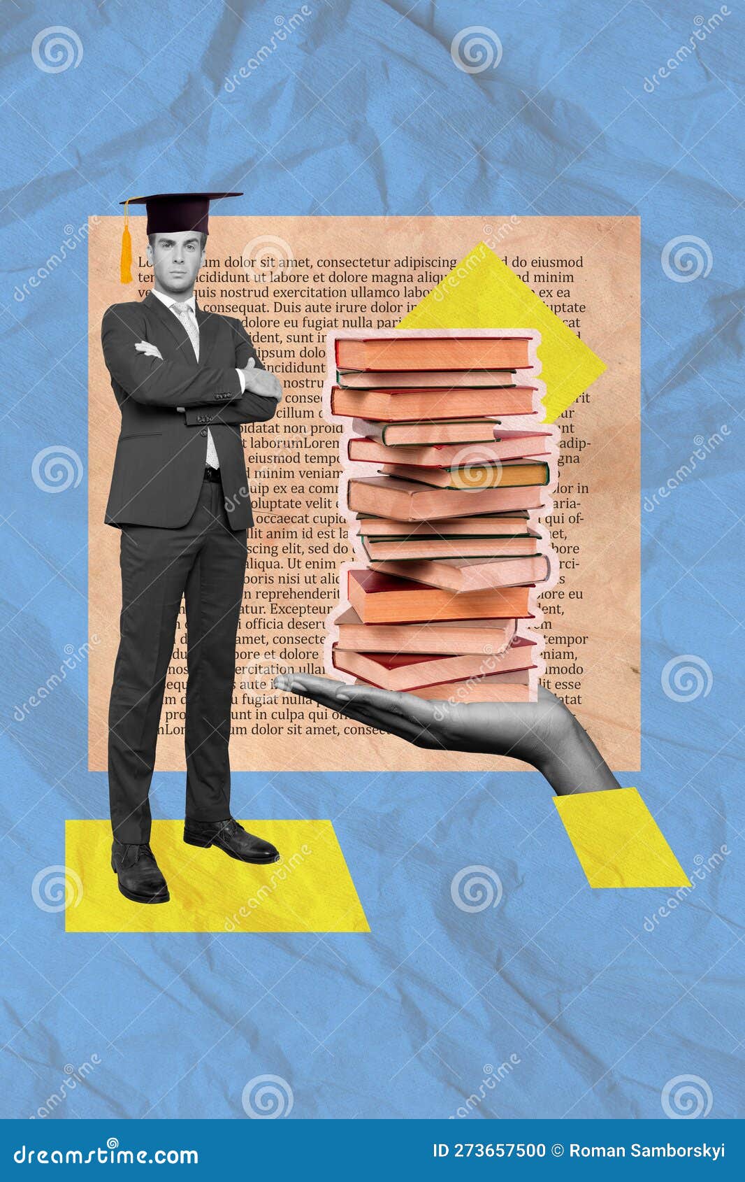 Educational Template Collage of Young Worker Guy Complete Professional ...