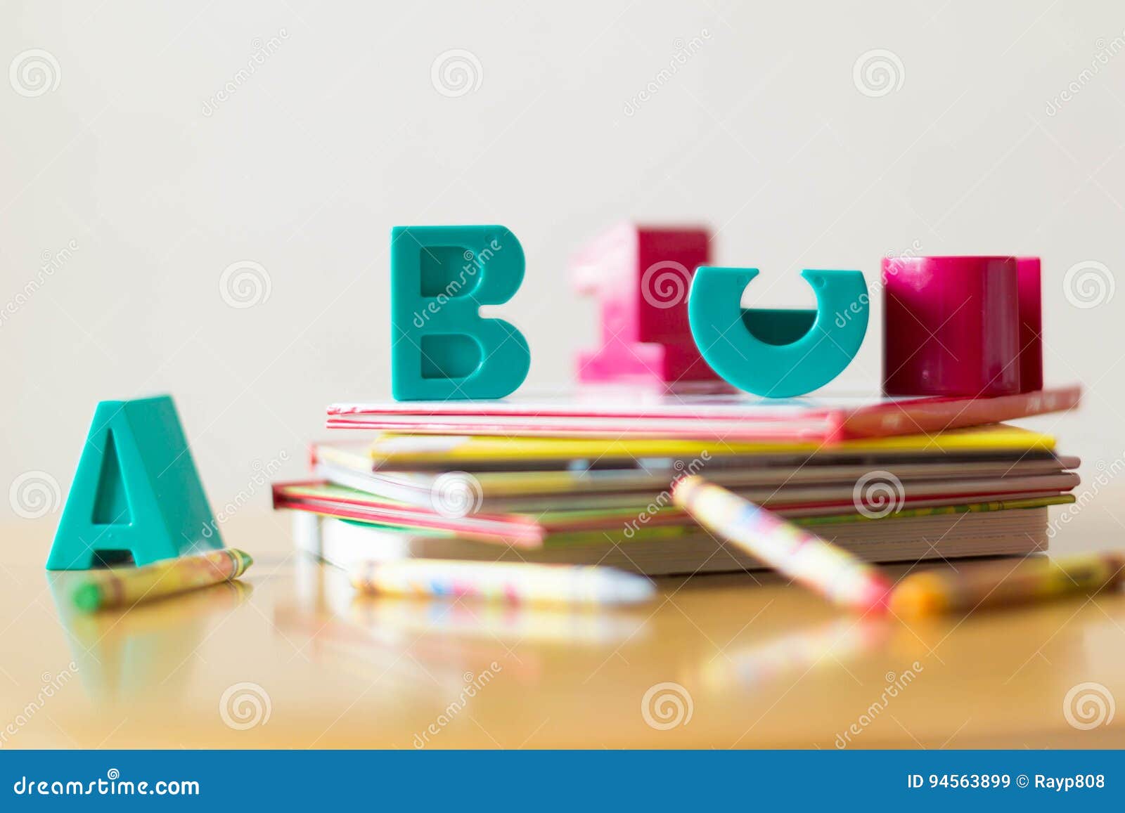 Educational Tools and Books for Children Stock Image - Image of color ...