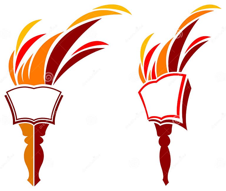 Educational torch stock vector. Illustration of open - 32990702