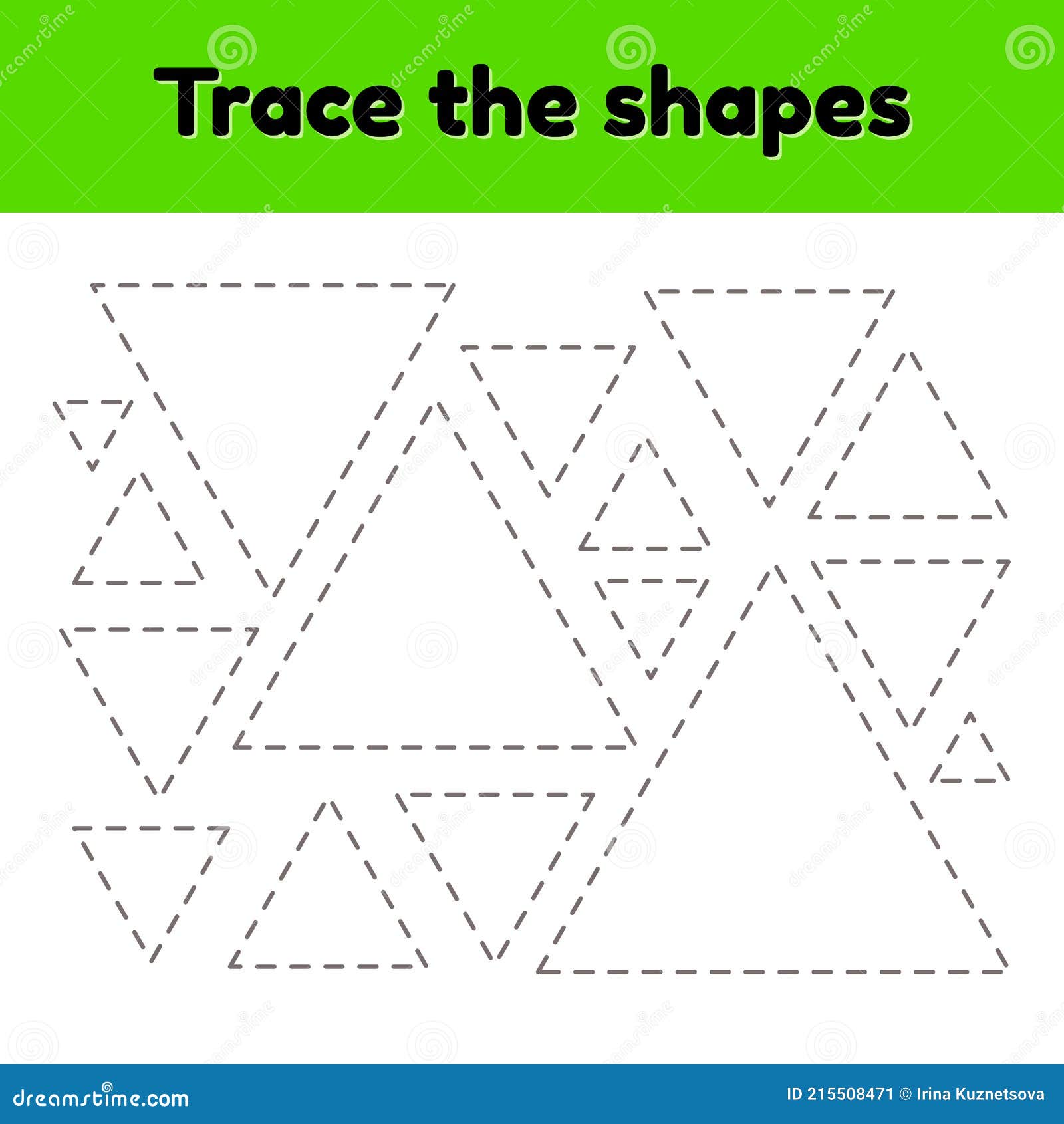 Educational Tracing Worksheet for Kids Kindergarten, Preschool and ...