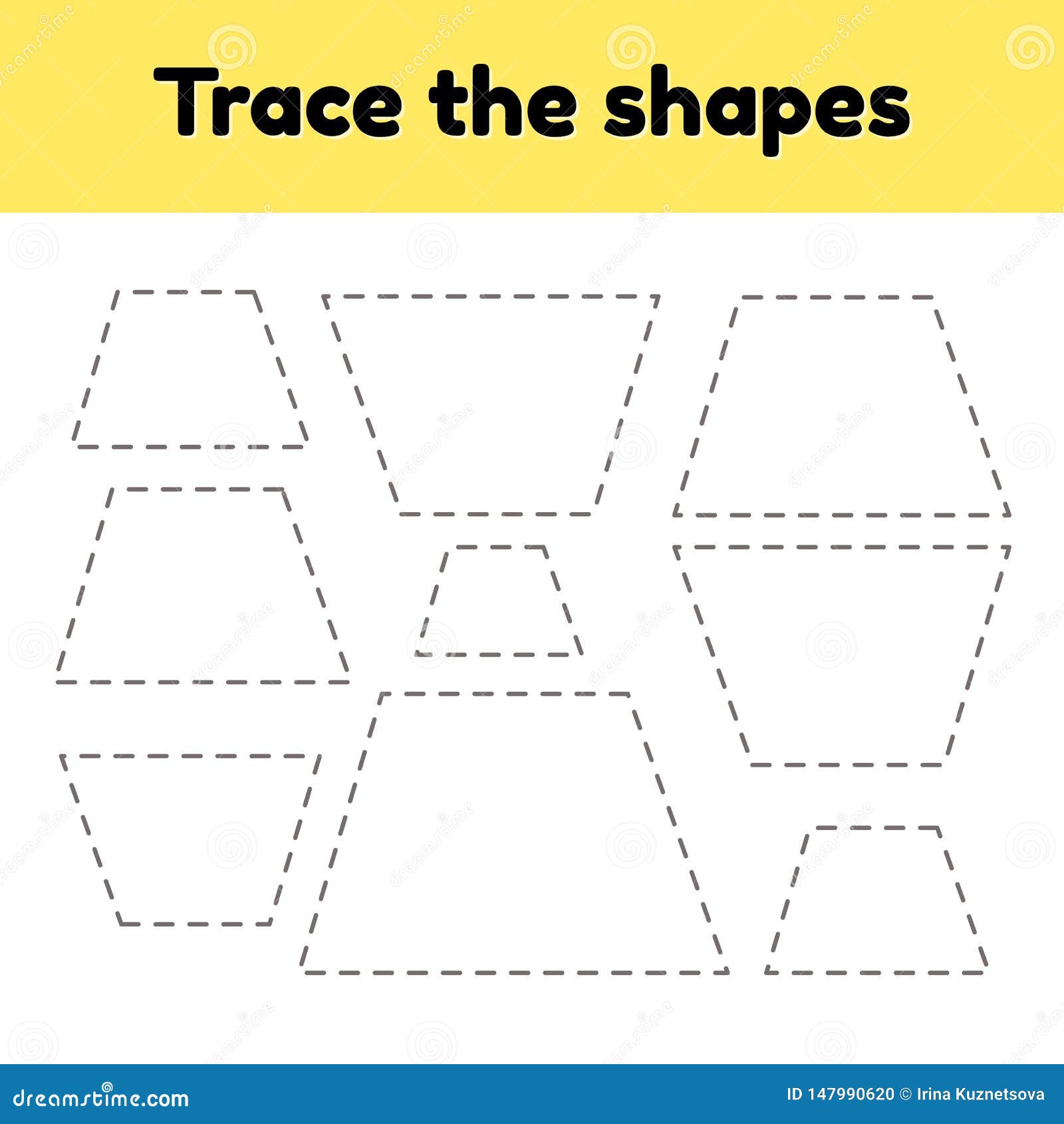 Educational Tracing Worksheet for Kids Kindergarten, Preschool and ...