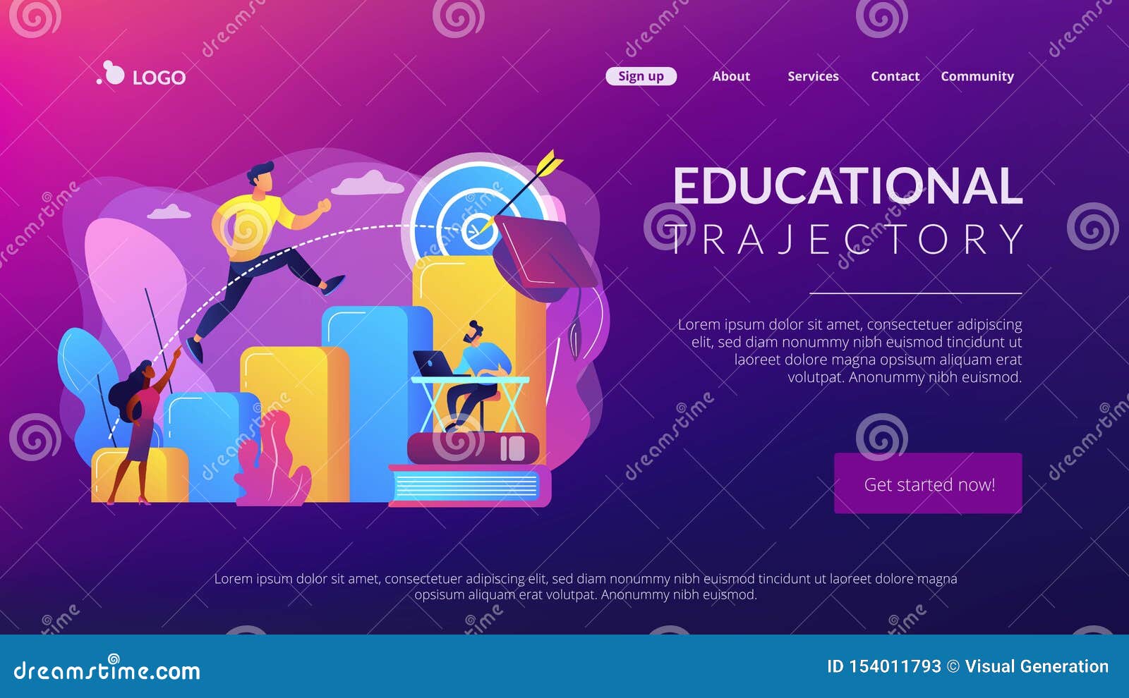 Educational Trajectory Concept Landing Page Stock Vector - Illustration ... Educational Trajectory Concept Landing Page Stock Vector - Illustration ...