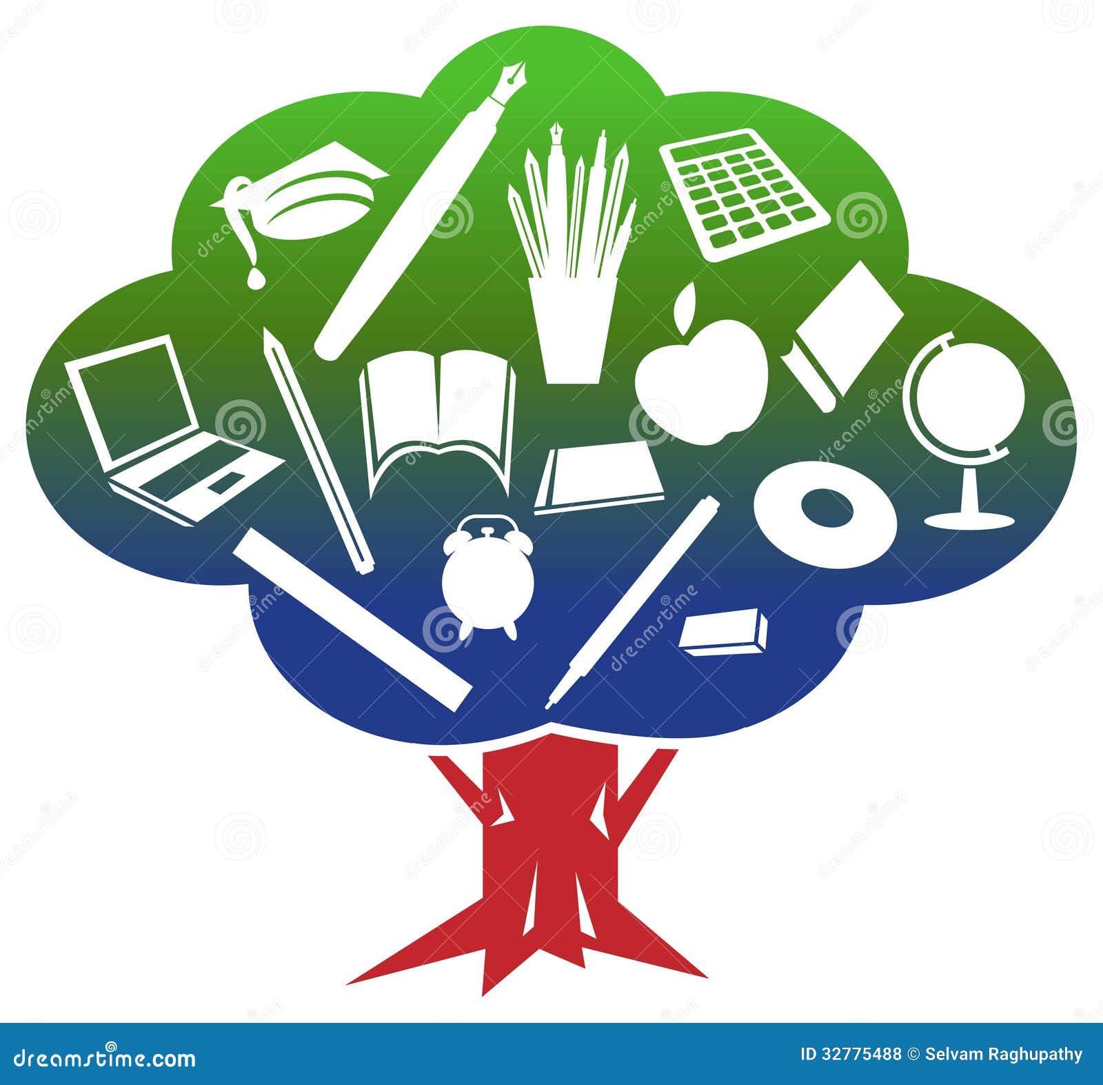 Educational tree stock illustration. Illustration of handbook - 32775488