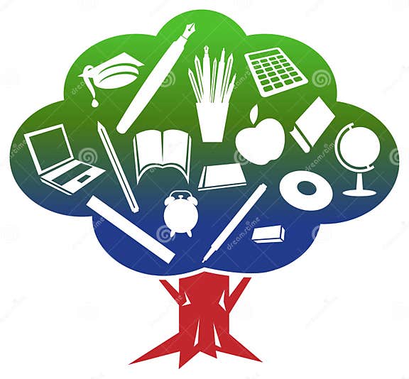 Educational tree stock illustration. Illustration of handbook - 32775488