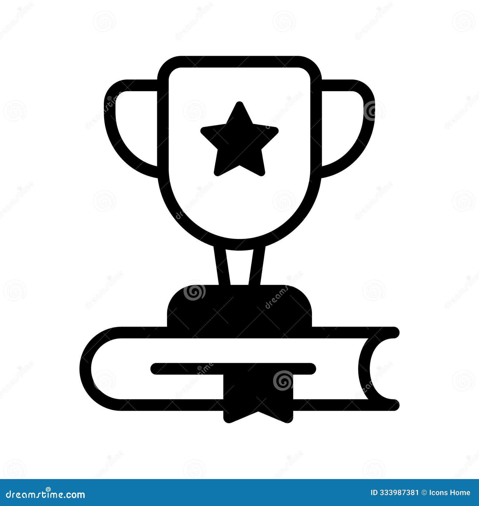 Educational Trophy stock illustration. Illustration of black - 333987381