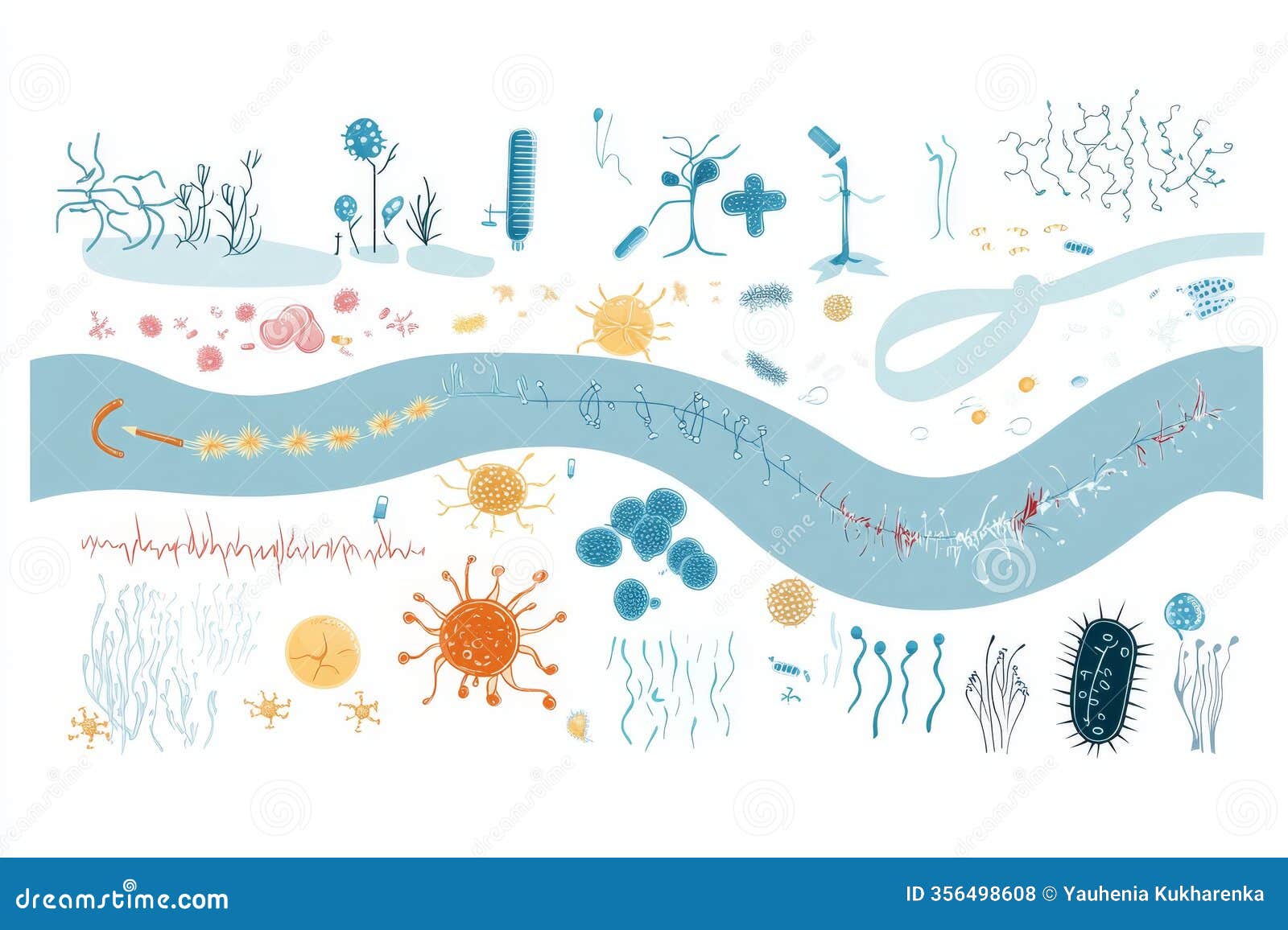 Pathogen Lifecycle in Diarrhea Stock Illustration - Illustration of ...