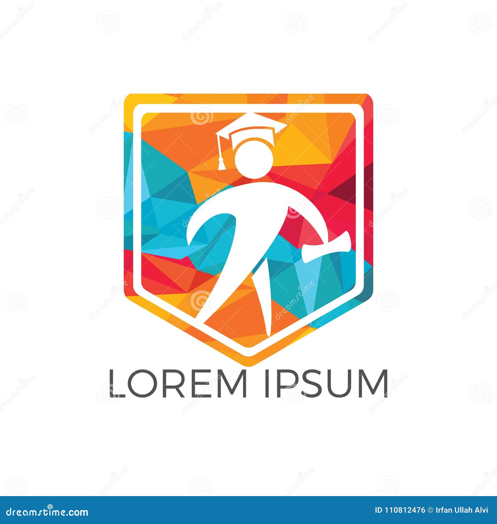 Student Shield Logo Design. Education Logo. Stock Vector - Illustration ...